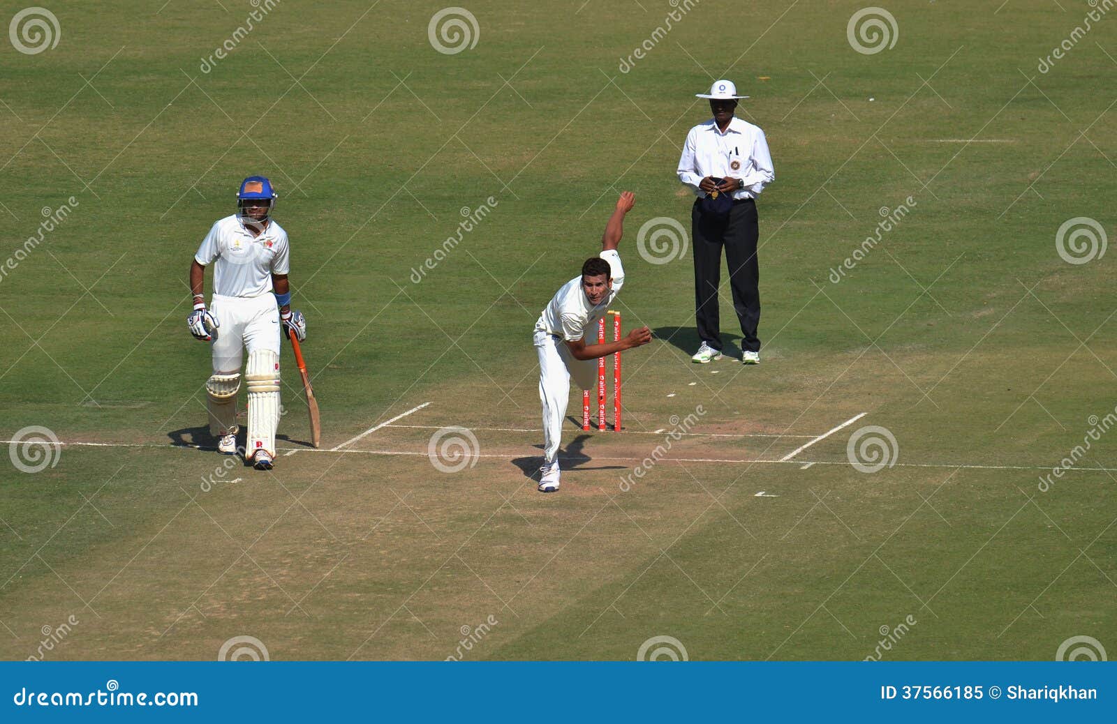 Follow through of Indian Fast Bowler Ishwar Pandey Editorial Image ...