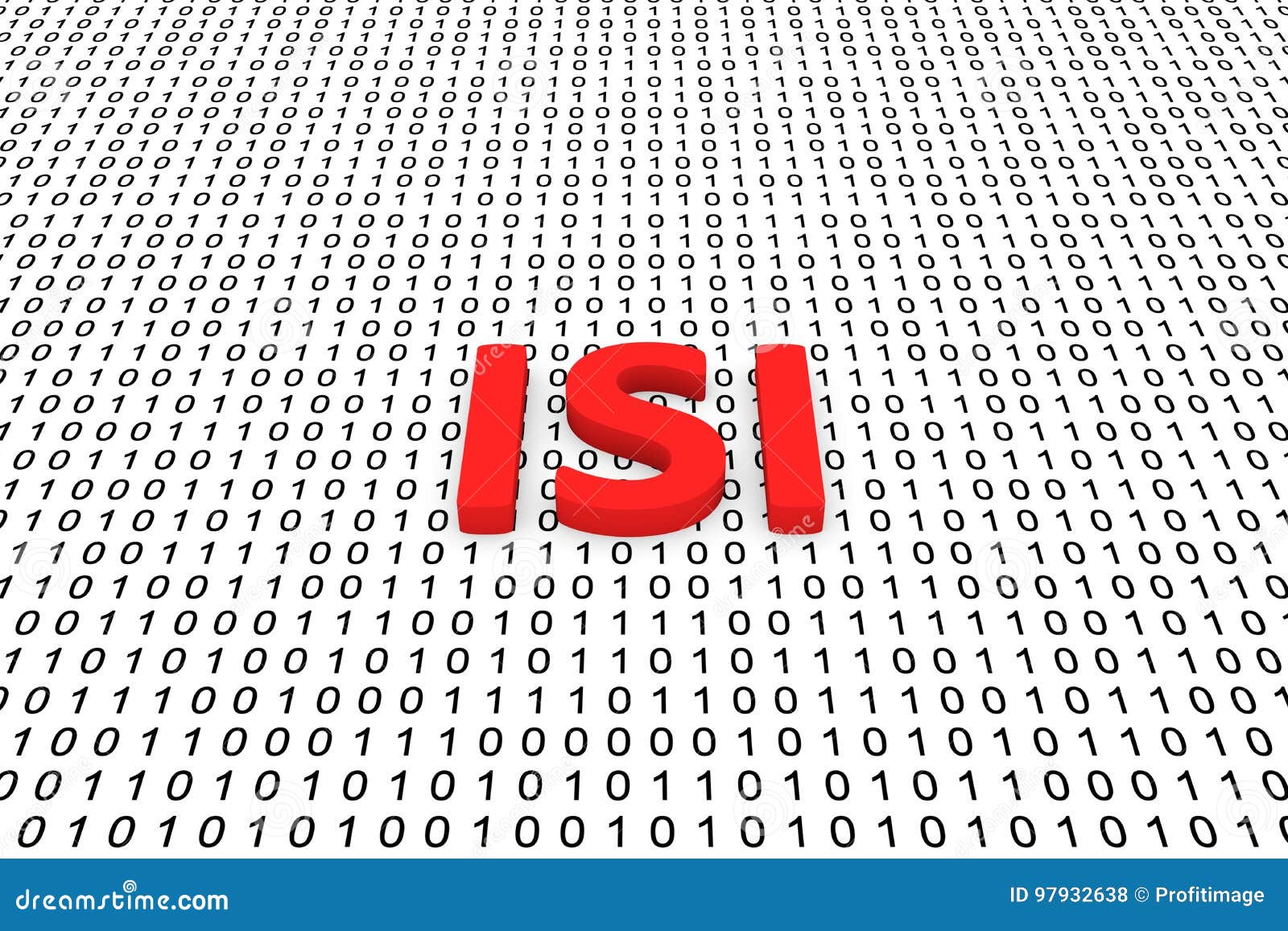 ISI stock illustration. Illustration of binary, render - 97932638
