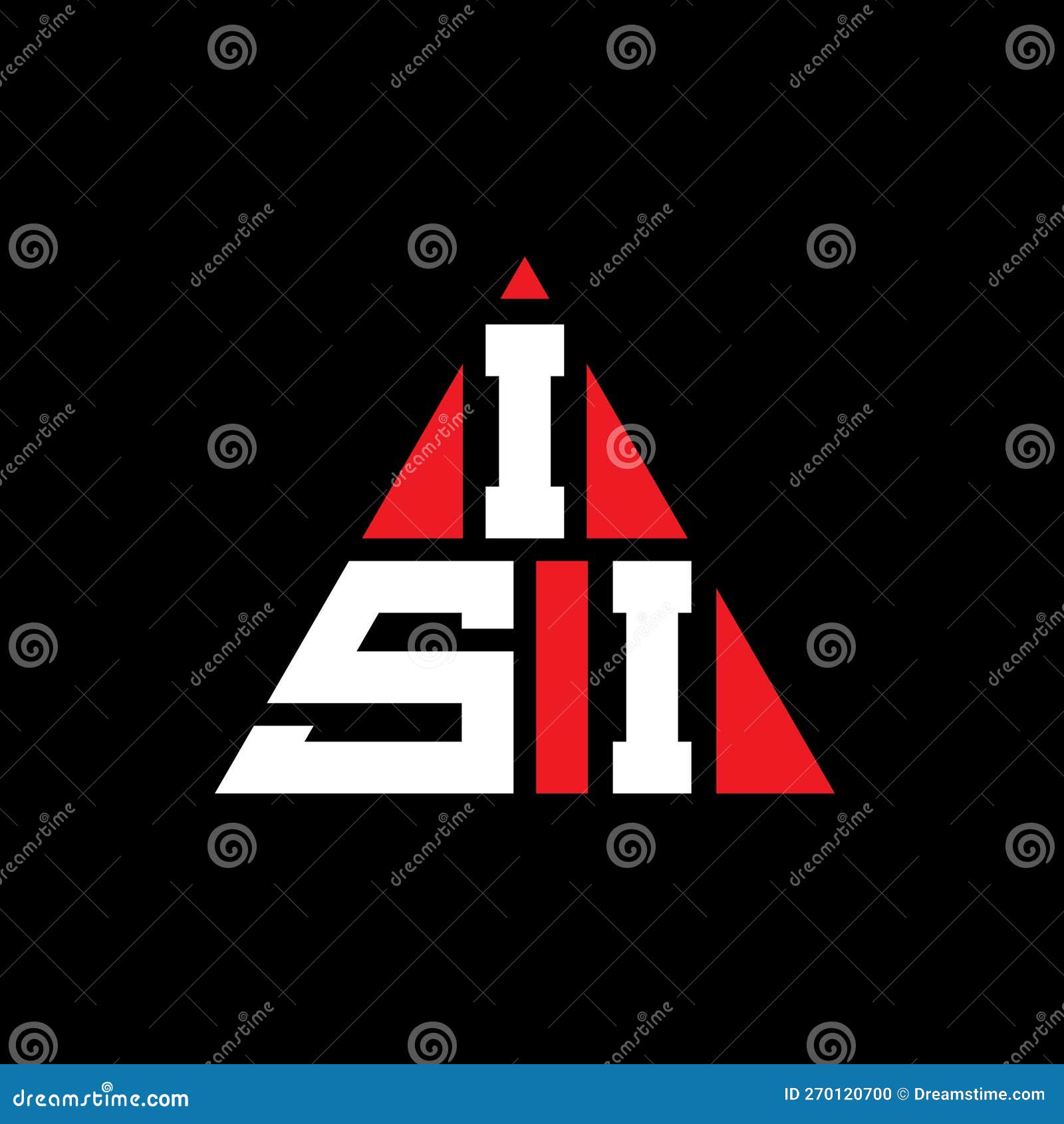 ISI Triangle Letter Logo Design With Triangle Shape. ISI Triangle Logo ...