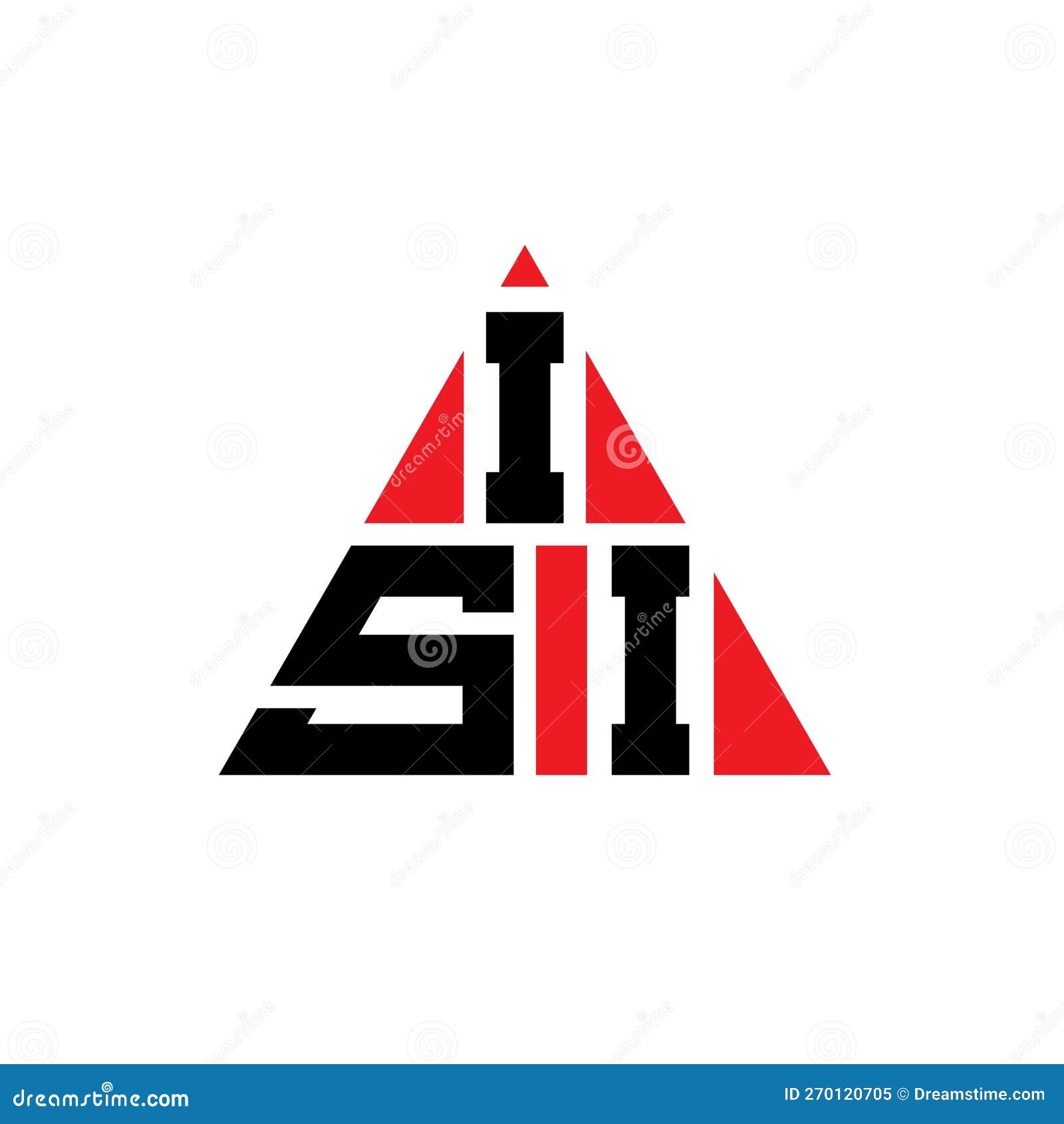 ISI Triangle Letter Logo Design With Triangle Shape. ISI Triangle Logo ...