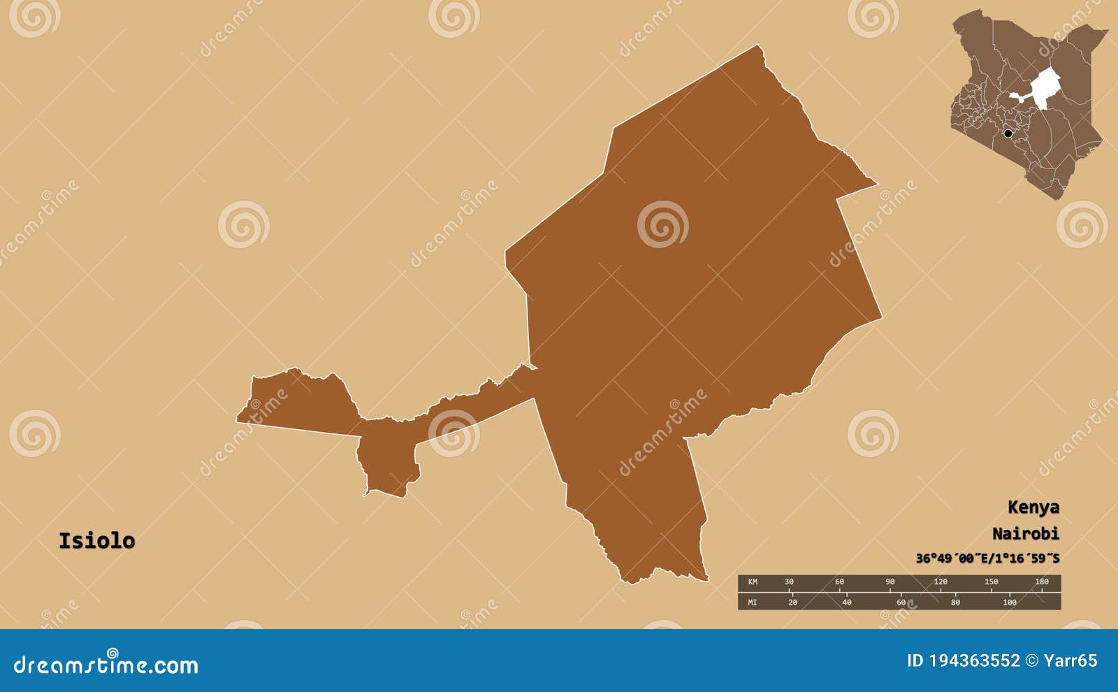 Isiolo, County of Kenya, Zoomed. Pattern Stock Illustration ...