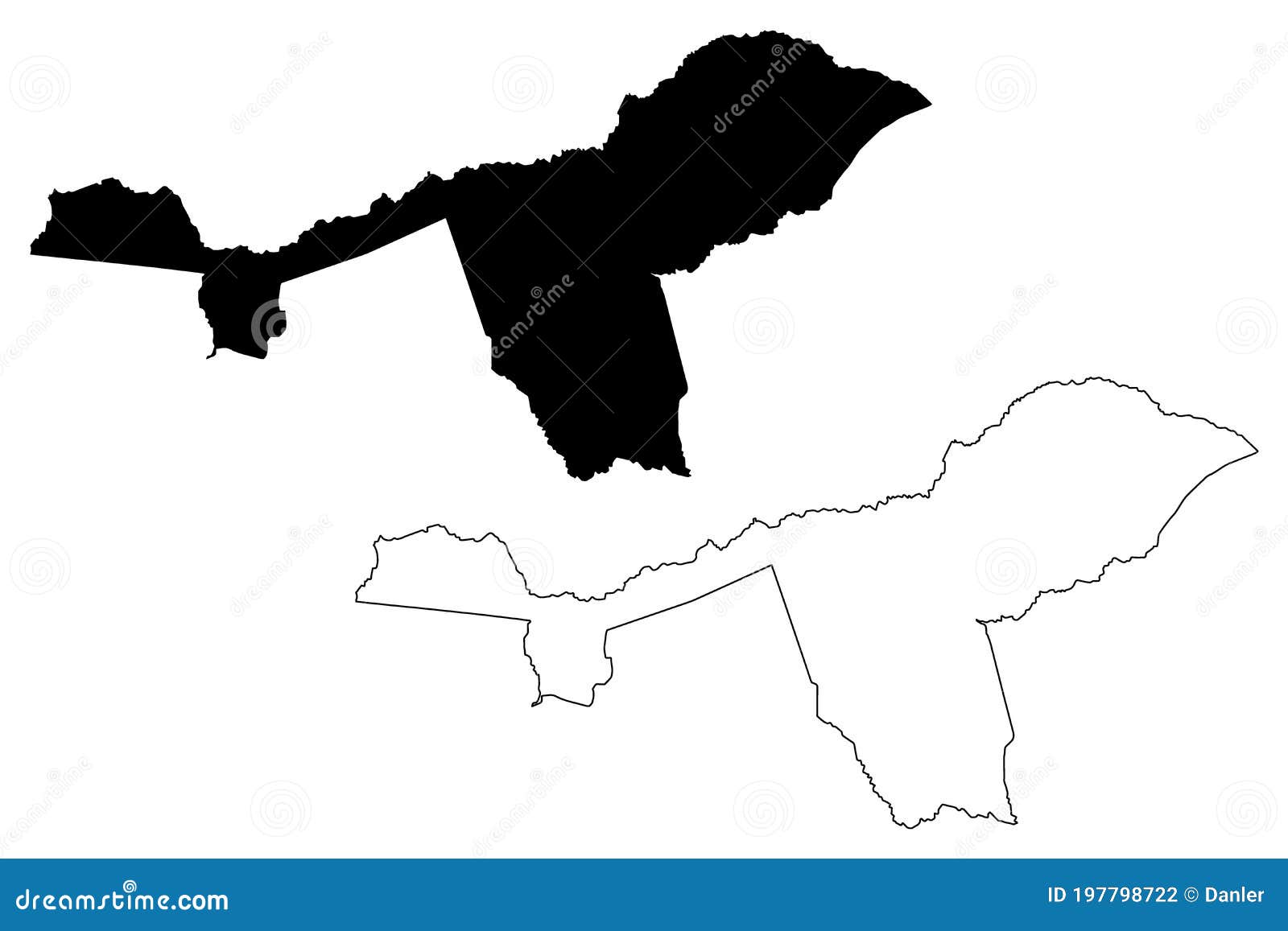 Isiolo County Republic of Kenya, Eastern Province Map Vector ...
