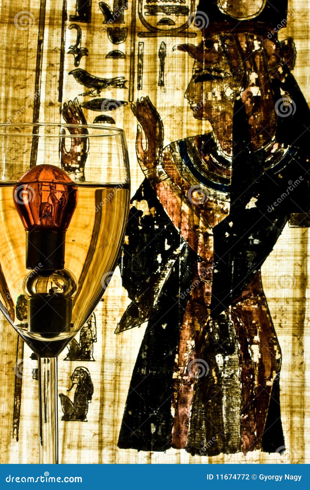 Isis Cunjured Two Incandencent in Wine Stock Photo - Image of pyramid ...
