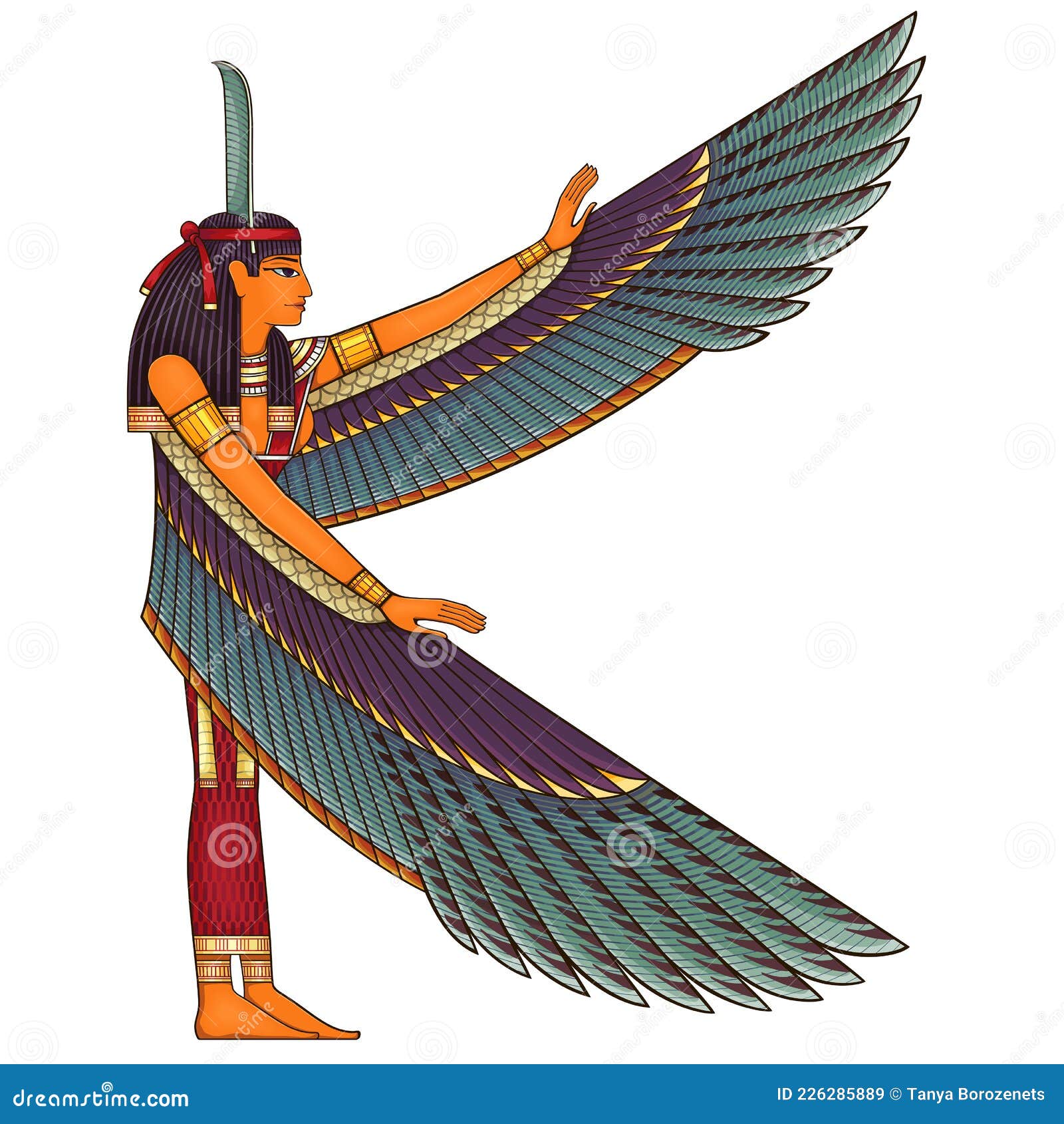 Isis.Egyptian Ancient Symbol.Religion Icon. Stock Vector - Illustration ...