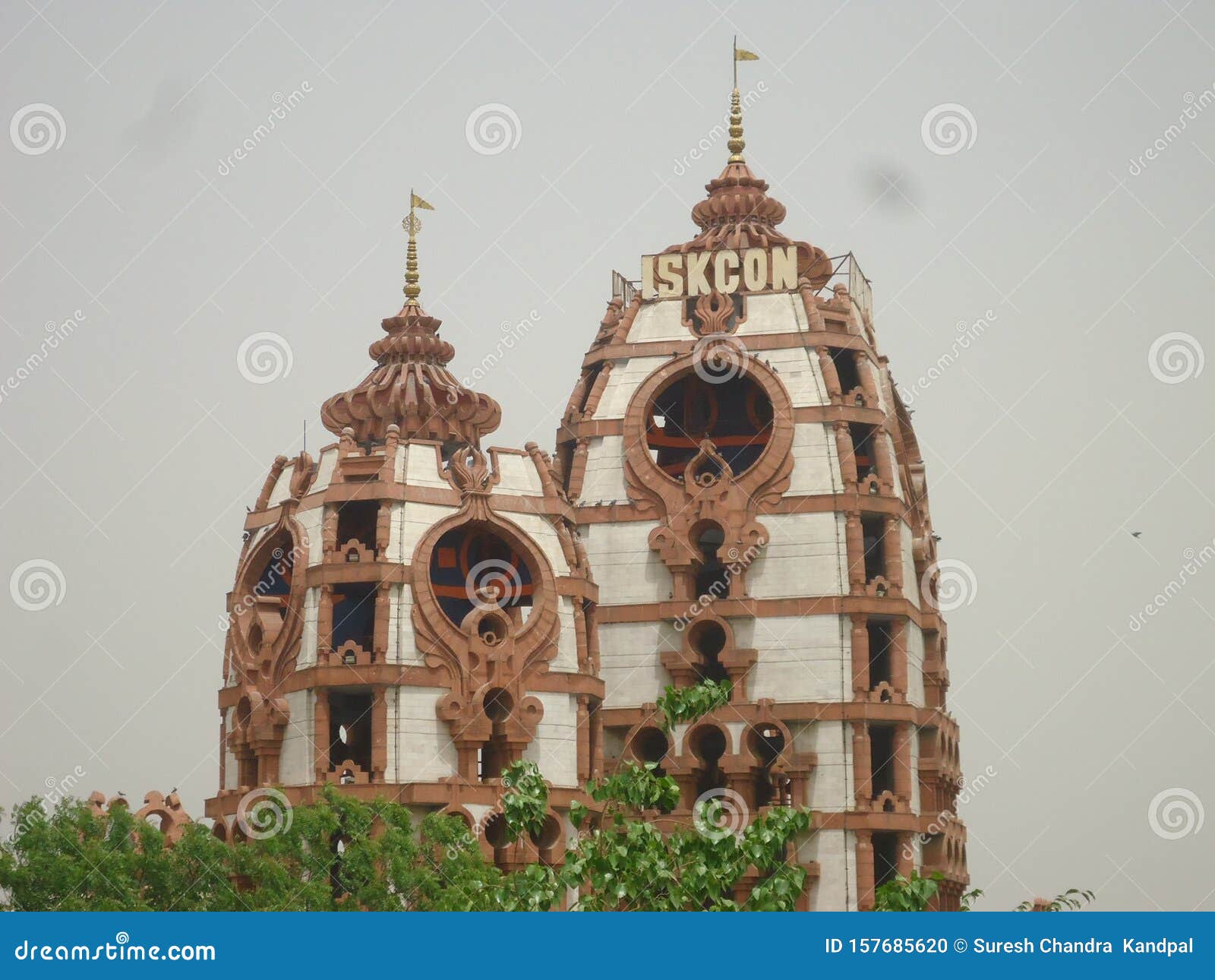 ISKCON Temple Delhi stock photo. Image of iskcon, beautiful - 157685620