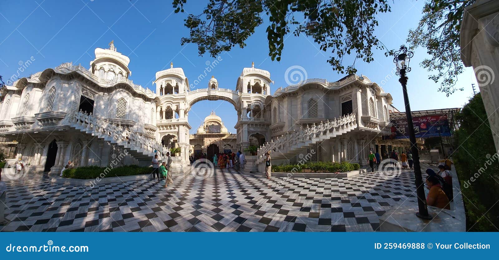 Iskcon Temple vrindavan editorial stock photo. Image of plaza - 259469888