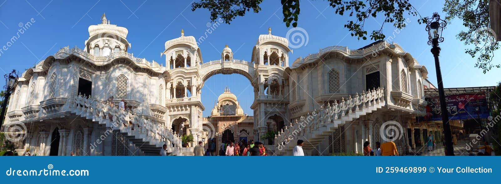 Iskcon Temple vrindavan editorial stock image. Image of uttar - 259469899
