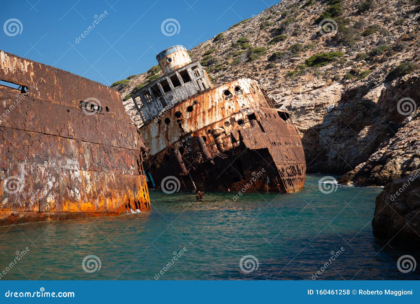 Isla Amorgos, Naufragio, Grecia Foto de archivo - Imagen de grecia ...