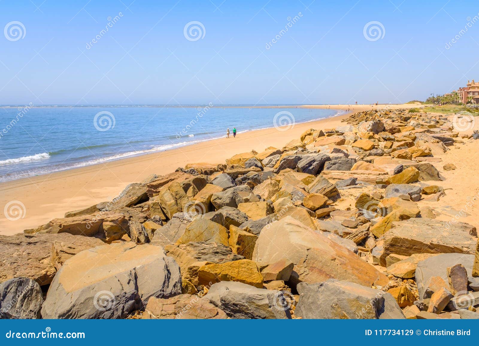 Isla Canela-Strand, Andalusien, Spanien Stockbild - Bild von ...
