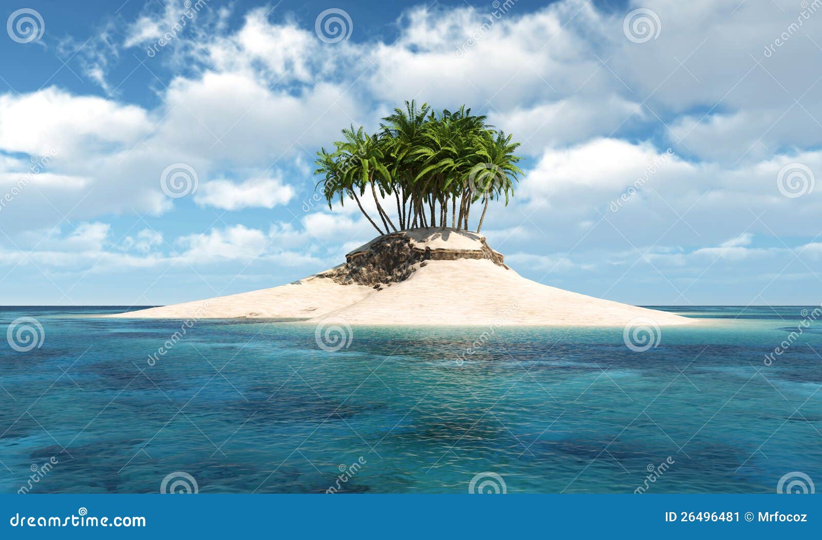 Isla con la palmera imagen de archivo. Imagen de limpio - 26496481