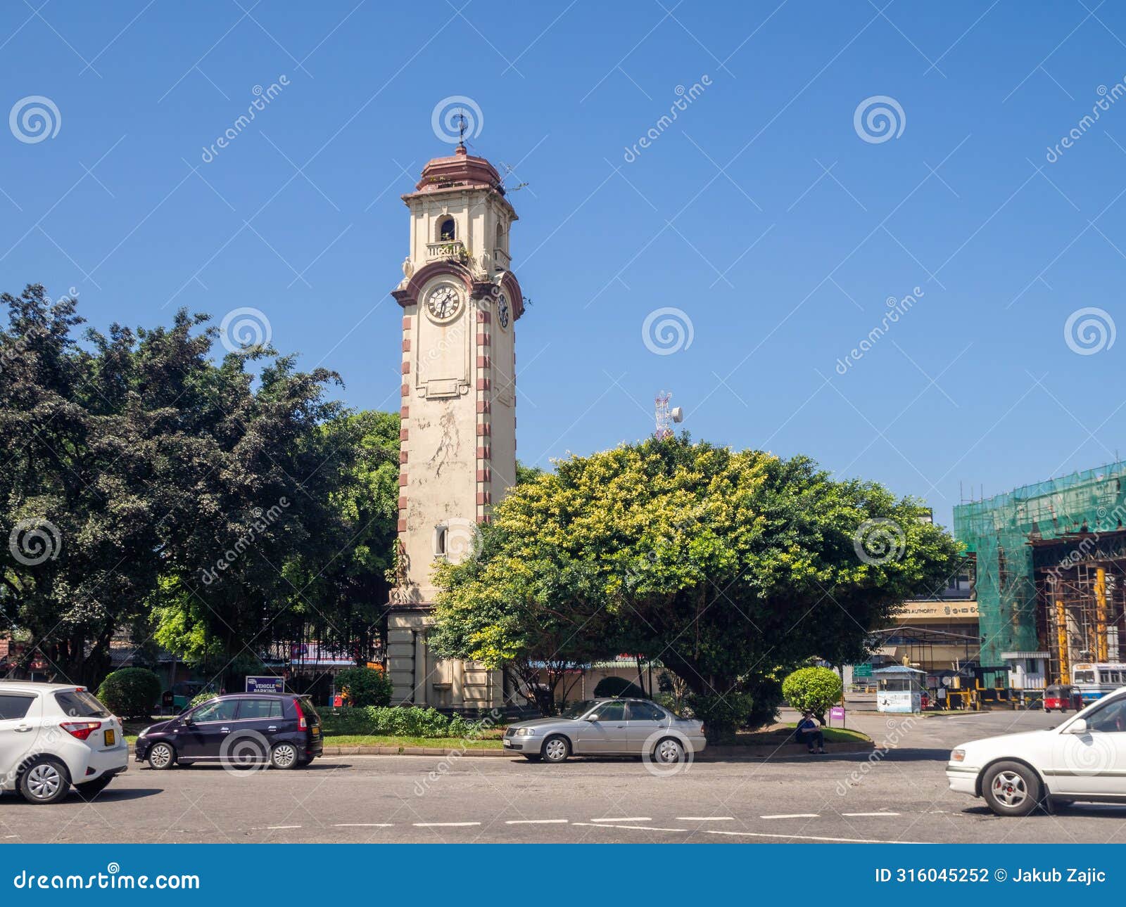 Isla De Ceylon Colombo Sri Lanka : Torre De Reloj Colonial Fotografía ...