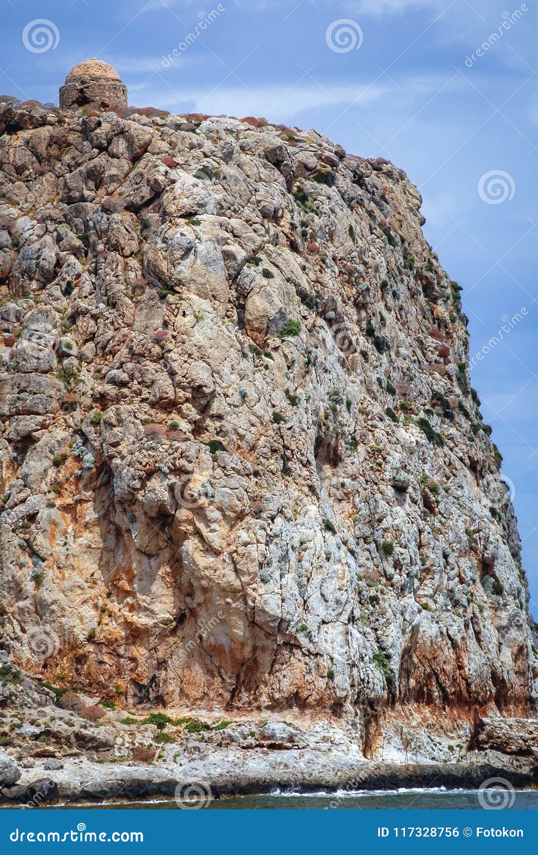 Isla de Imeri Gramvousa foto de archivo. Imagen de ciudadela - 117328756