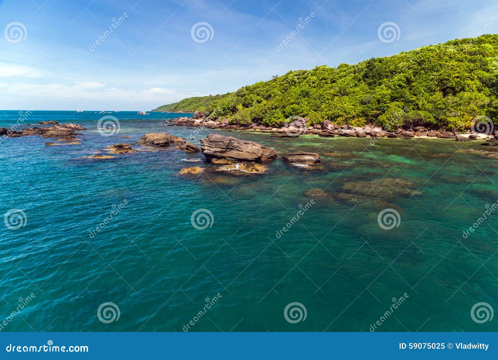 Isla de la selva del mar imagen de archivo. Imagen de arena - 59075025