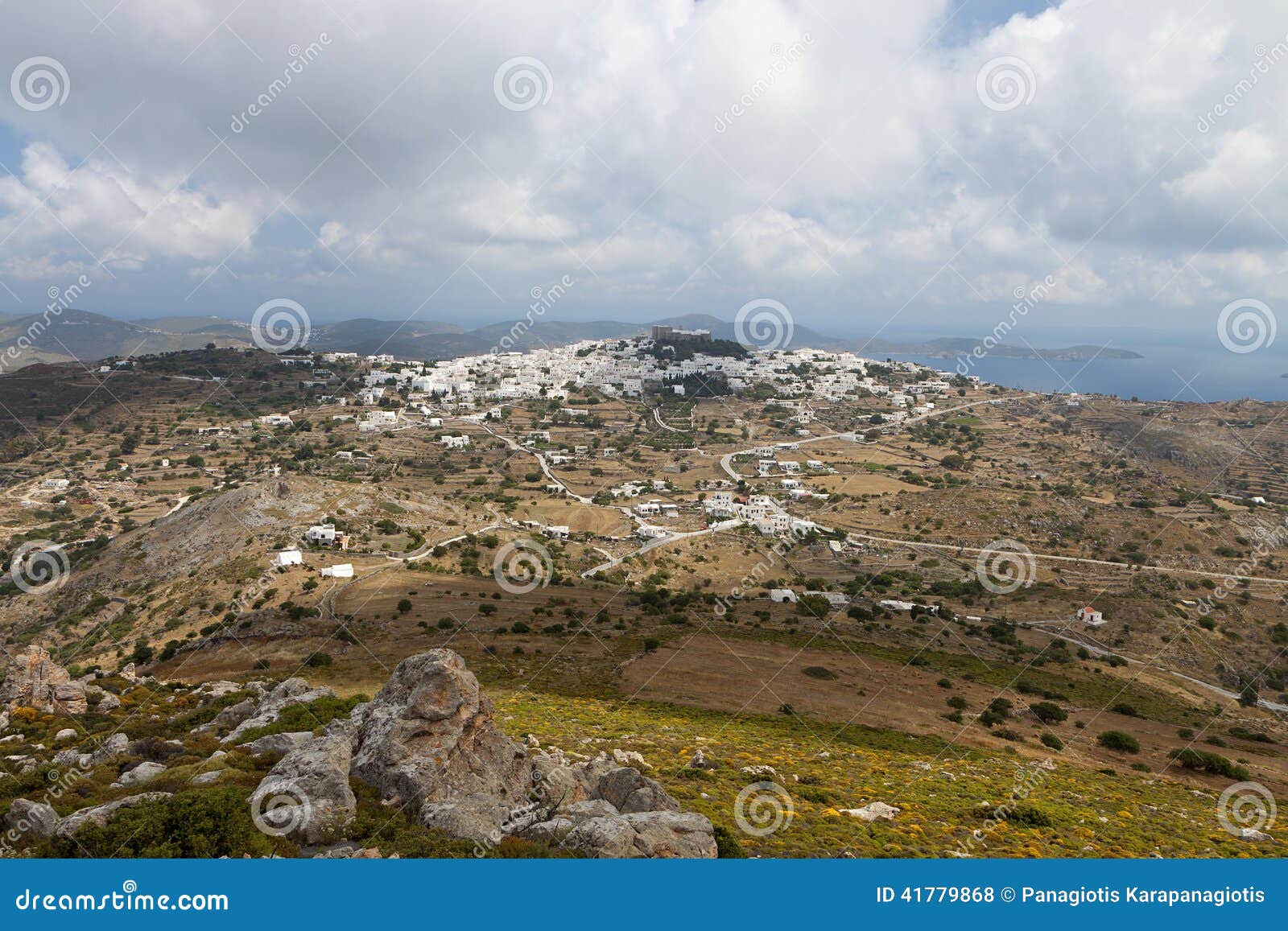 Isla de Patmos en Grecia foto de archivo. Imagen de biblia - 41779868