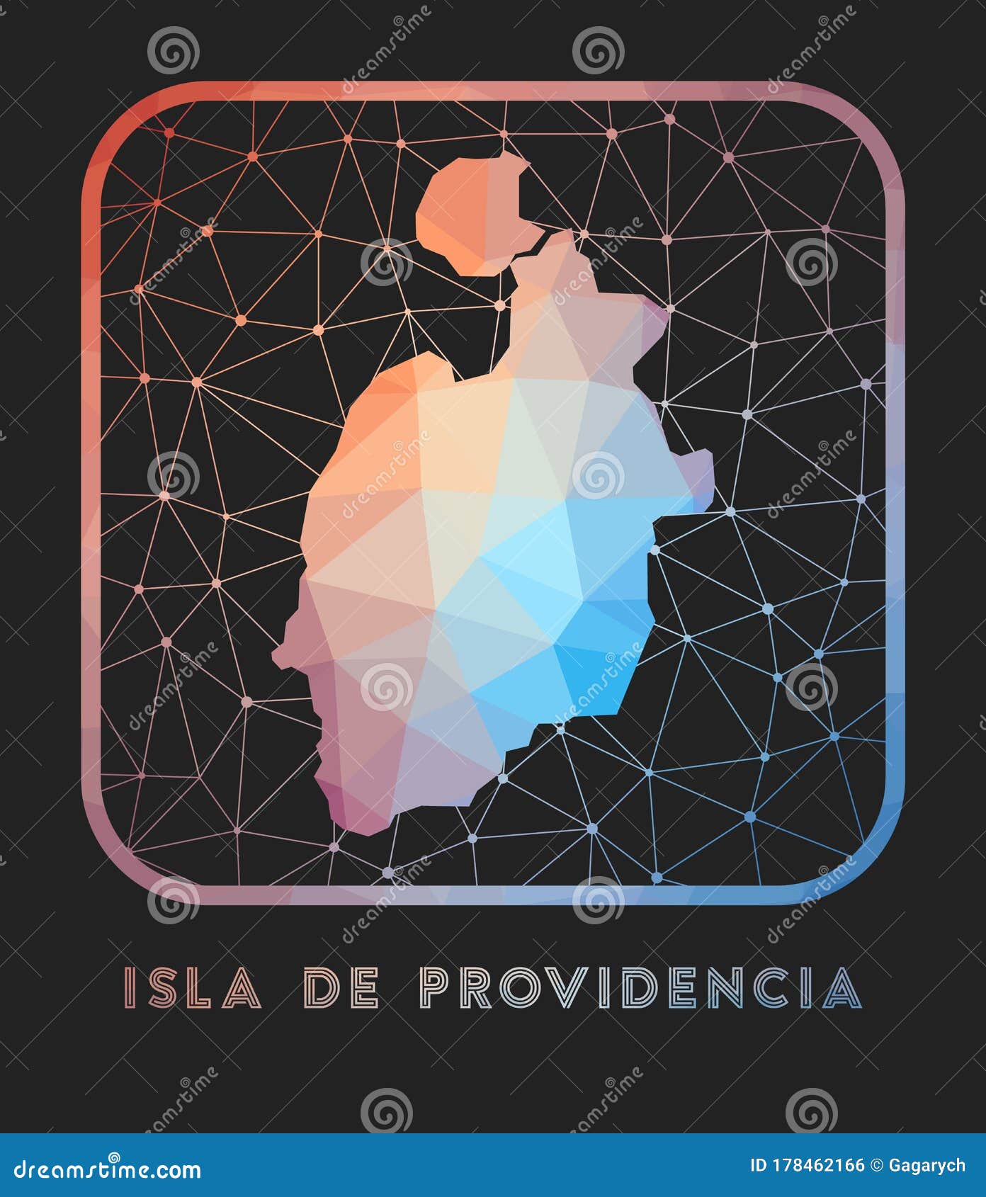 Isla De Providencia Map Design. Stock Vector - Illustration of digital ...