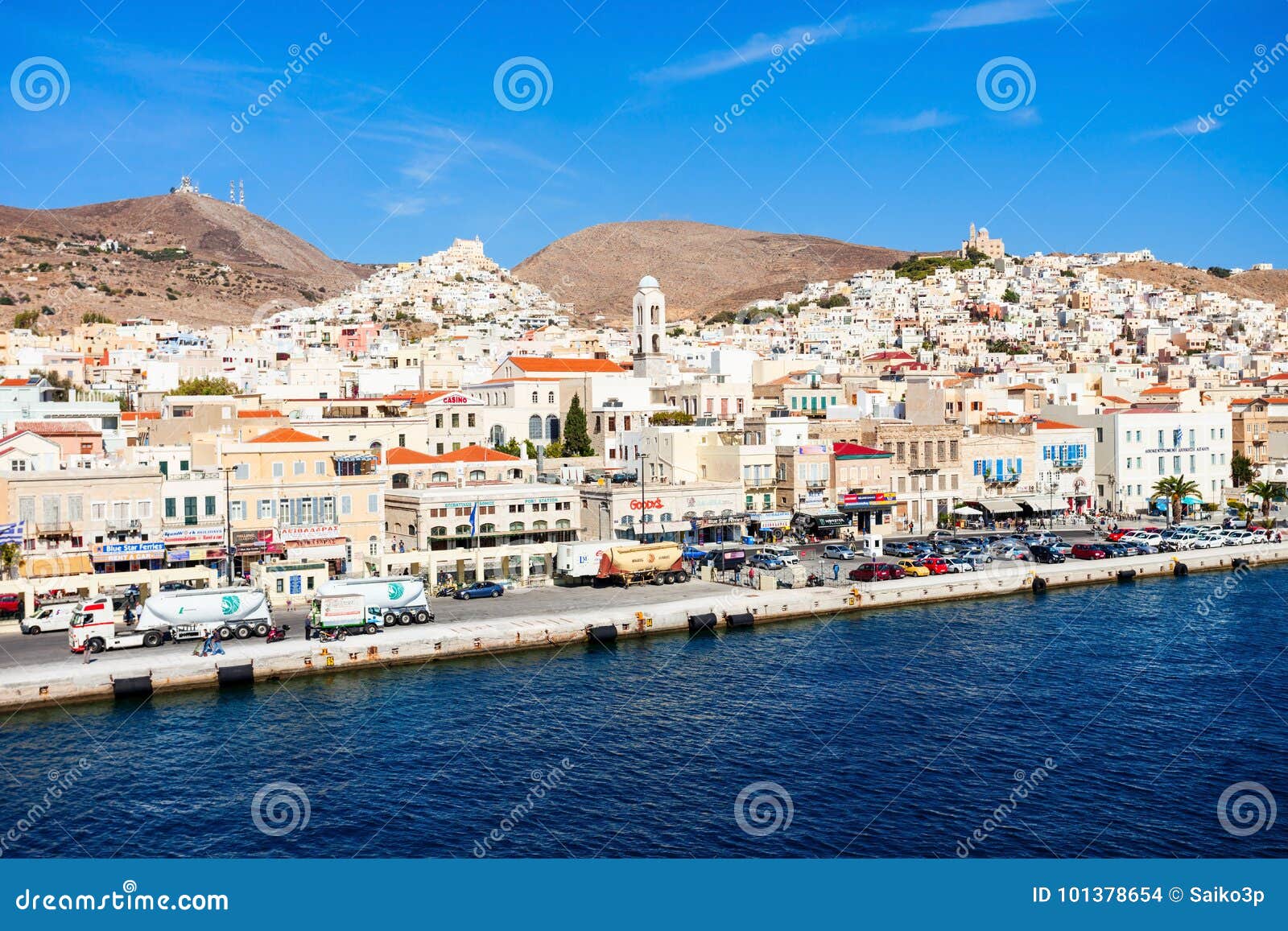 Isla de Syros en Grecia imagen de archivo editorial. Imagen de cicladas ...
