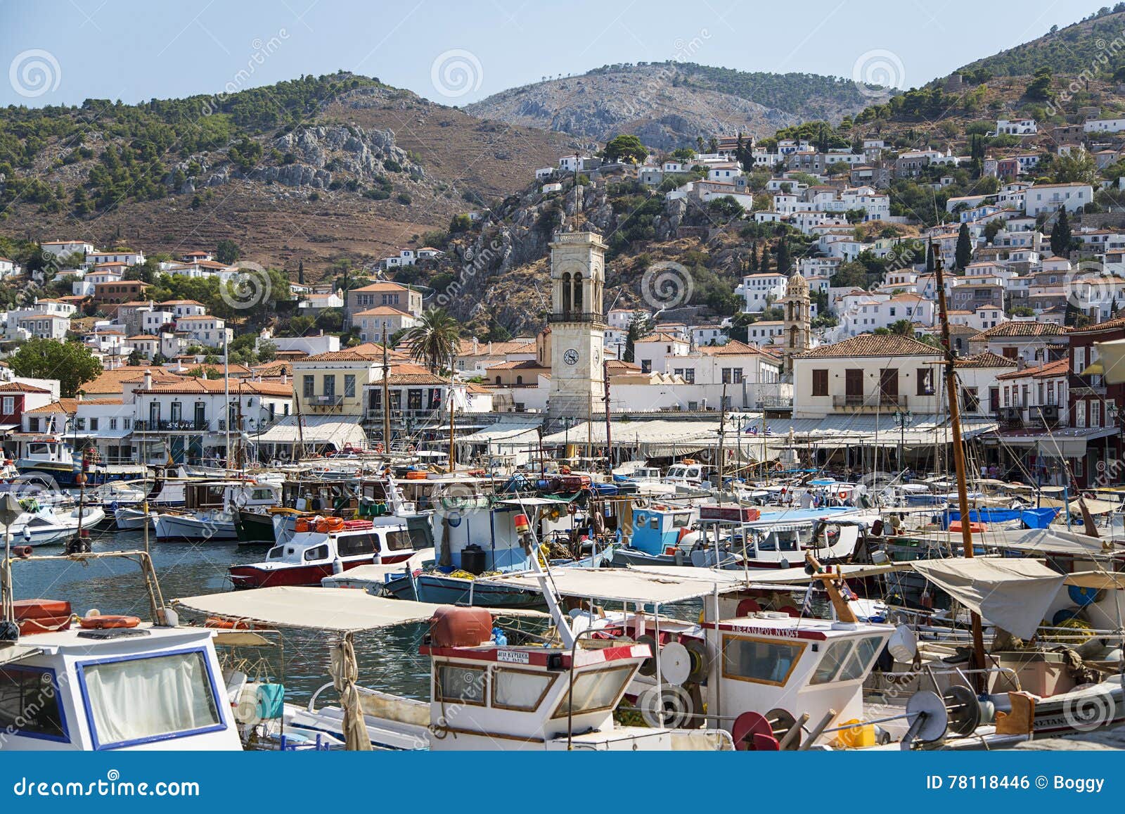 Isla del Hydra en Grecia foto editorial. Imagen de seafront - 78118446