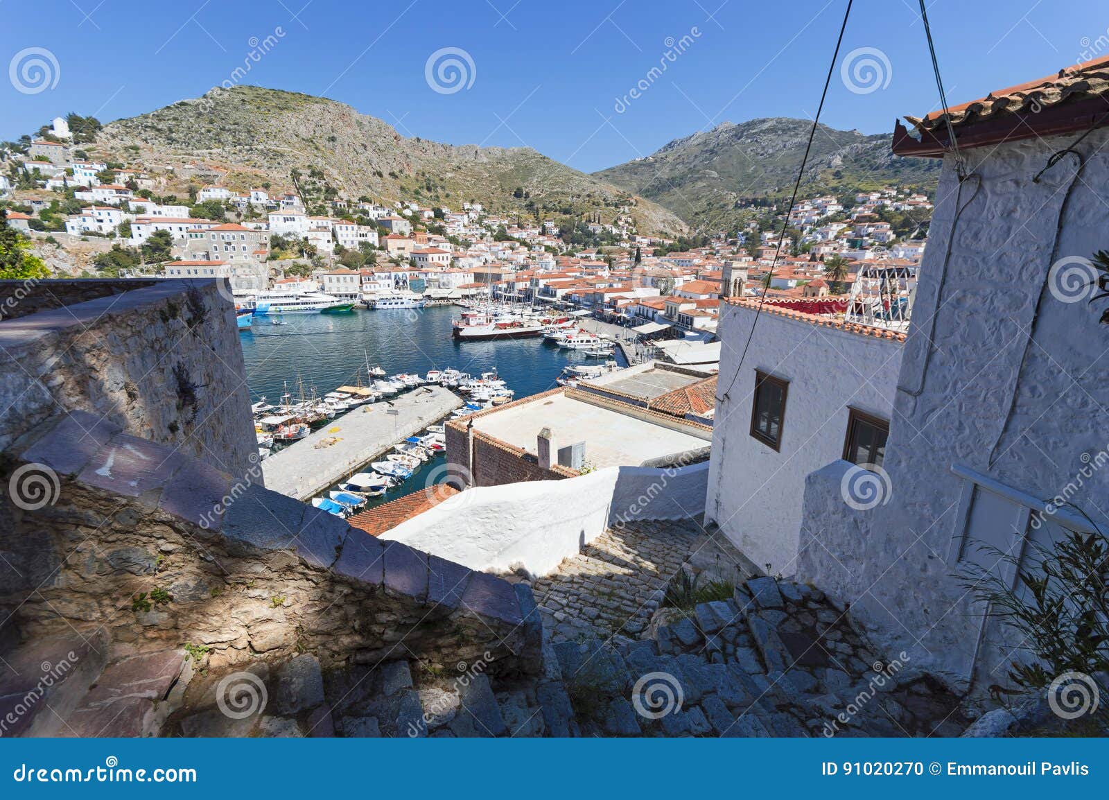 Isla del Hydra, Grecia imagen editorial. Imagen de caminos - 91020270