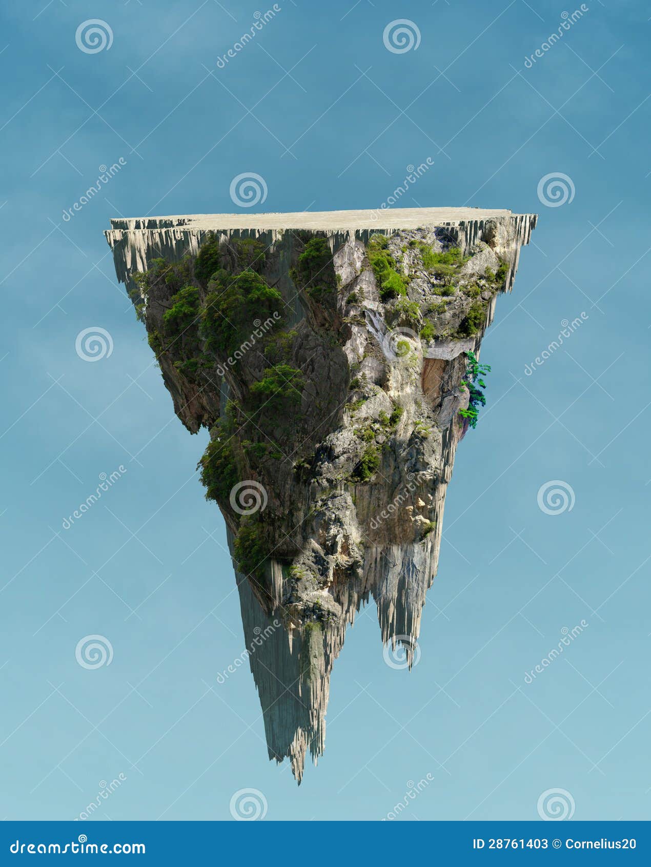 Isla flotante imagen de archivo. Imagen de planeta, azul - 28761403