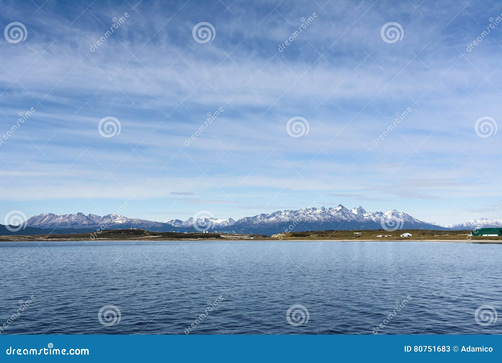 Isla Gordon Viewed from Beagle Chanel Stock Image - Image of airport ...