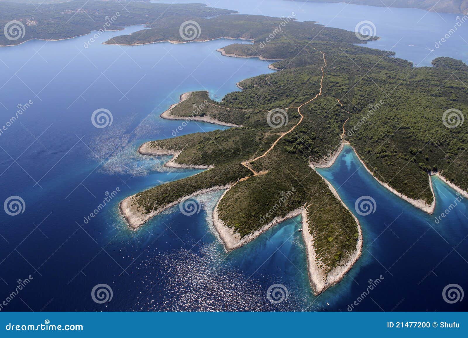 Isla Hvar del aire foto de archivo. Imagen de europa - 21477200