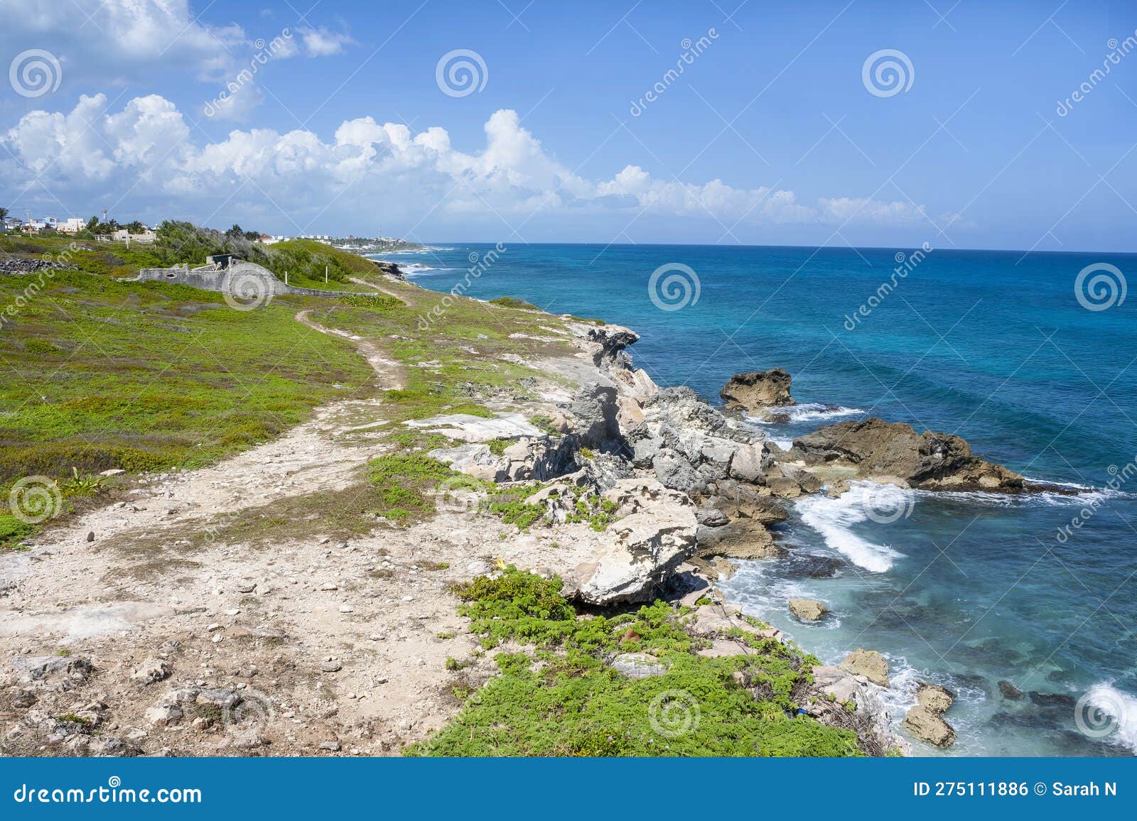 Isla Mujeres Punta Sur Mexico Stock Photo - Image of coastline, high ...