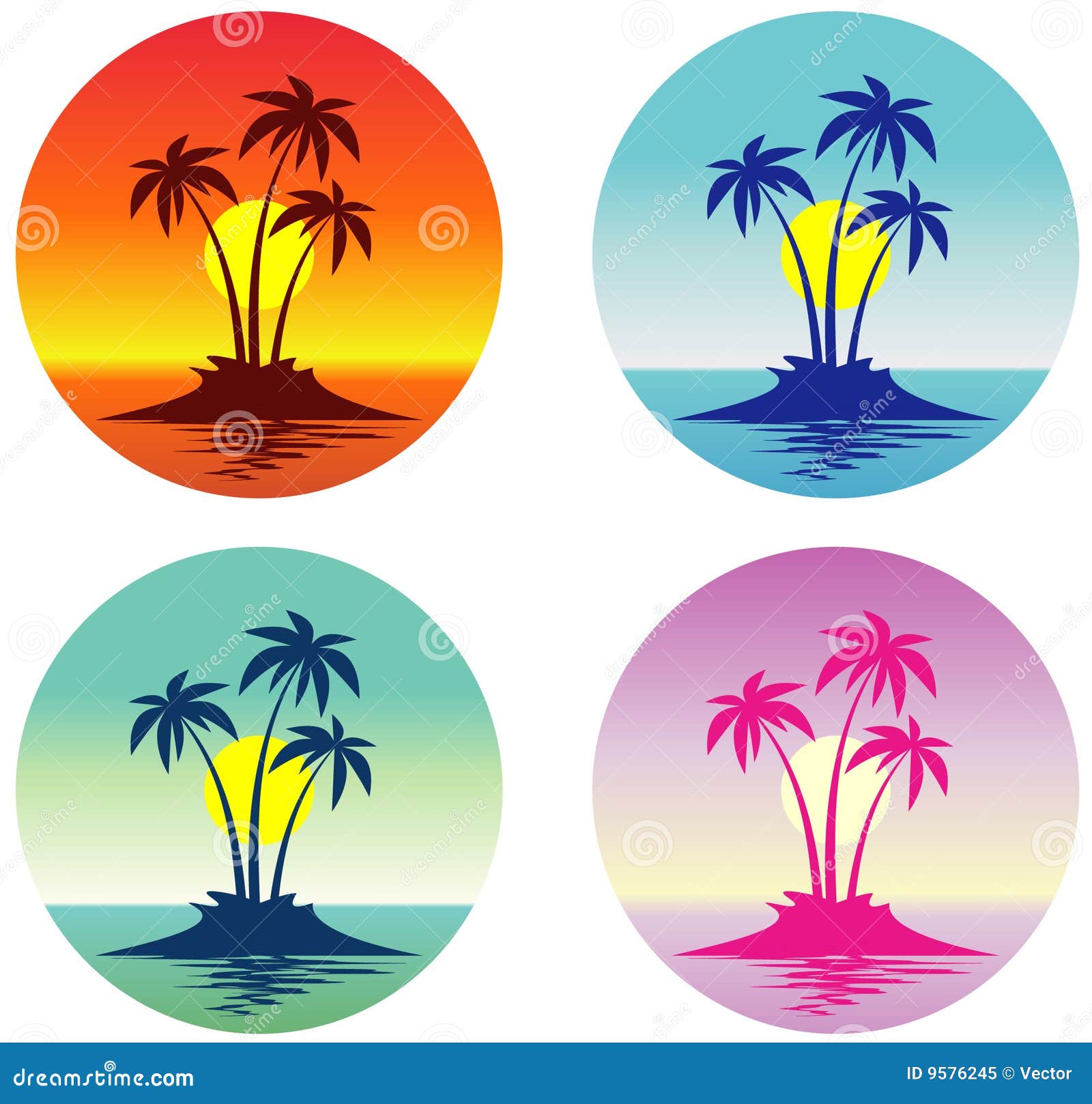 Isla tropical (vector) ilustración del vector. Ilustración de ...
