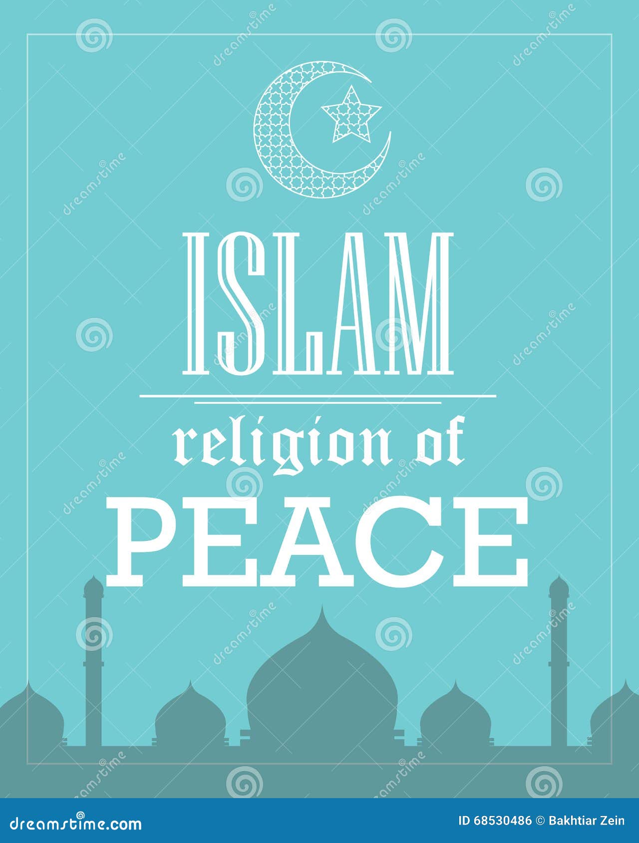 Islam Religion of Peace Poster Template Flat Vector Stock Vector ...
