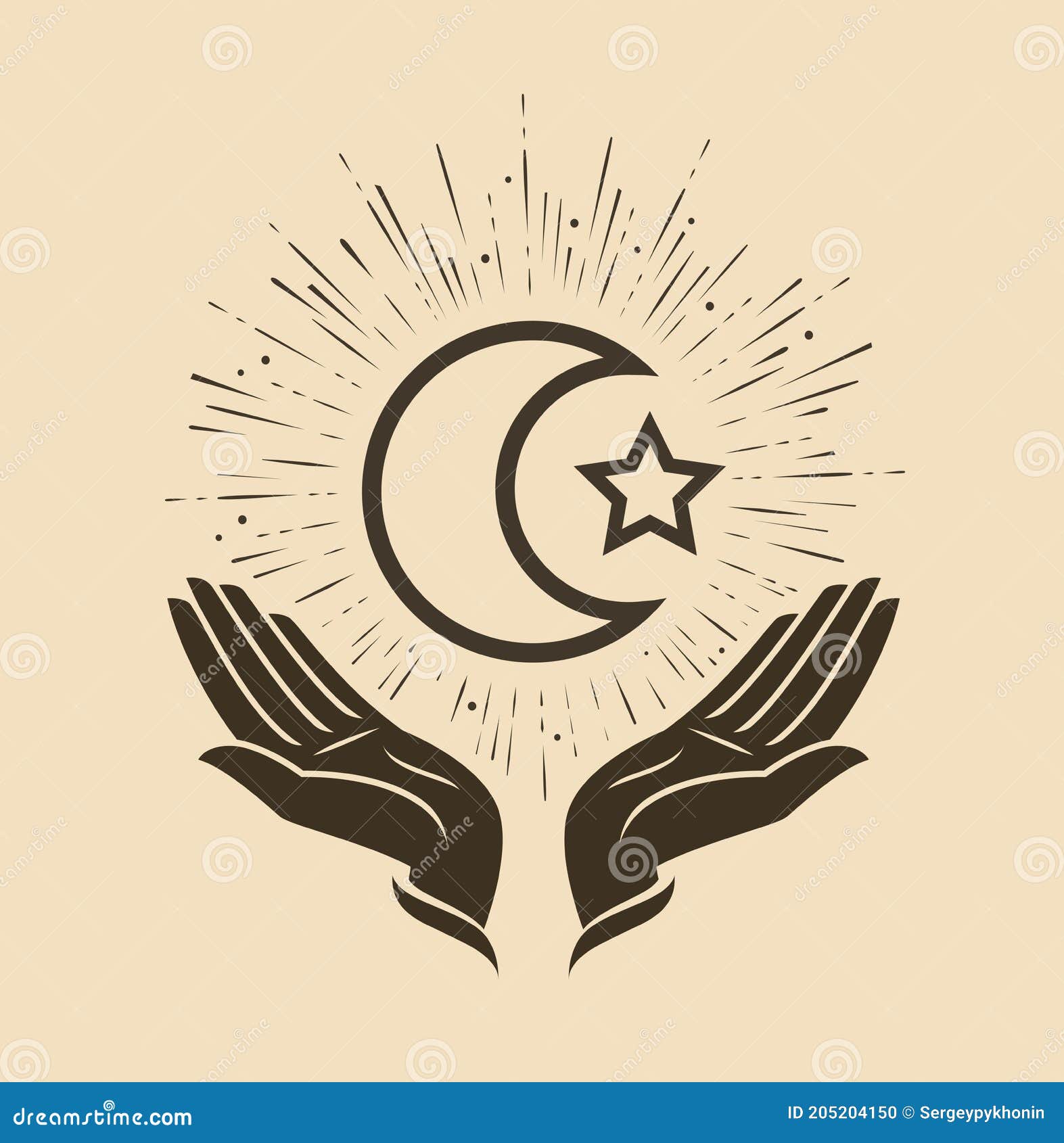 Islam. Star and Crescent Symbol Vector Stock Vector - Illustration of ...