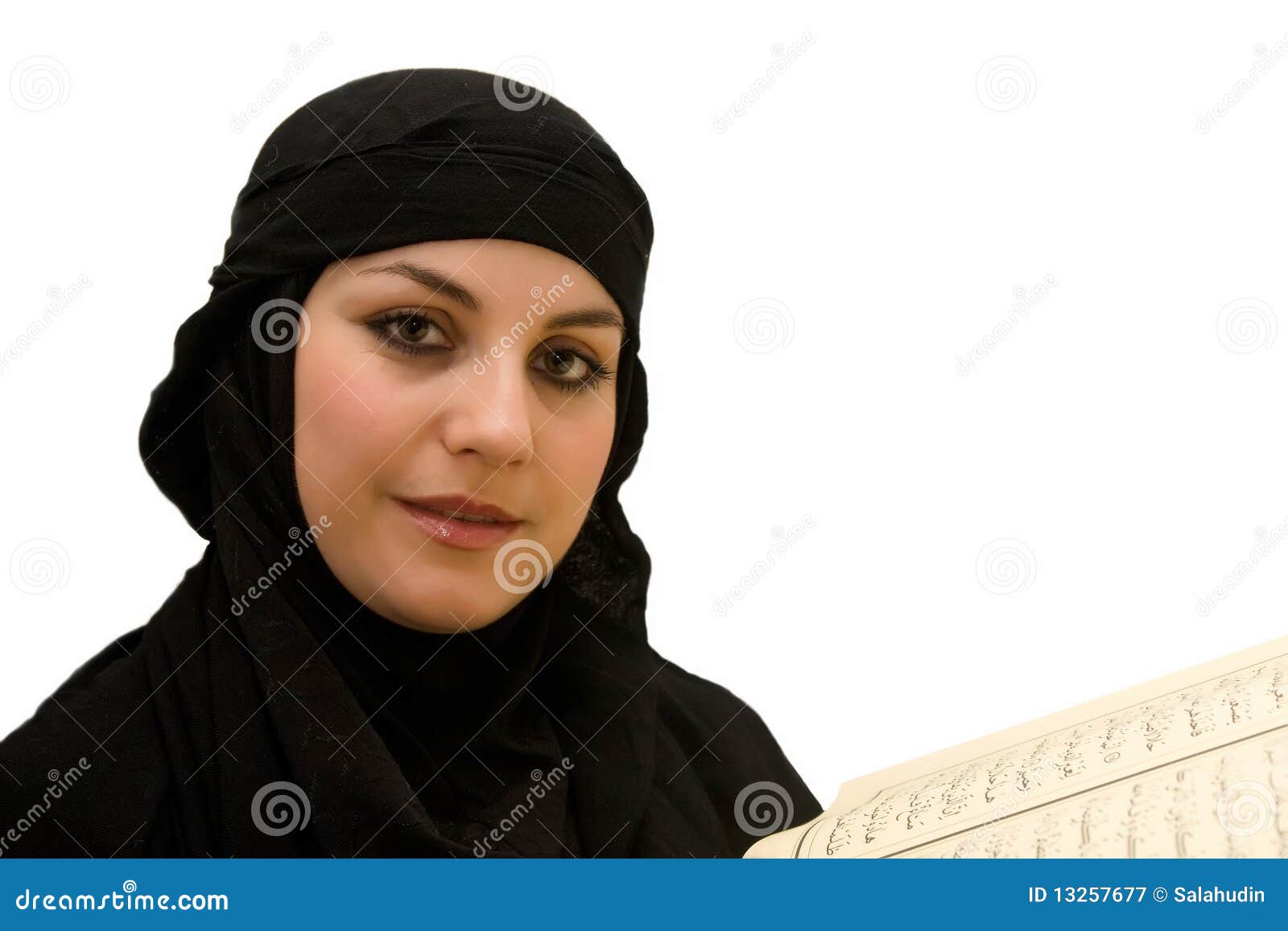 Islam woman Quran stock image. Image of female, contemplation - 13257677