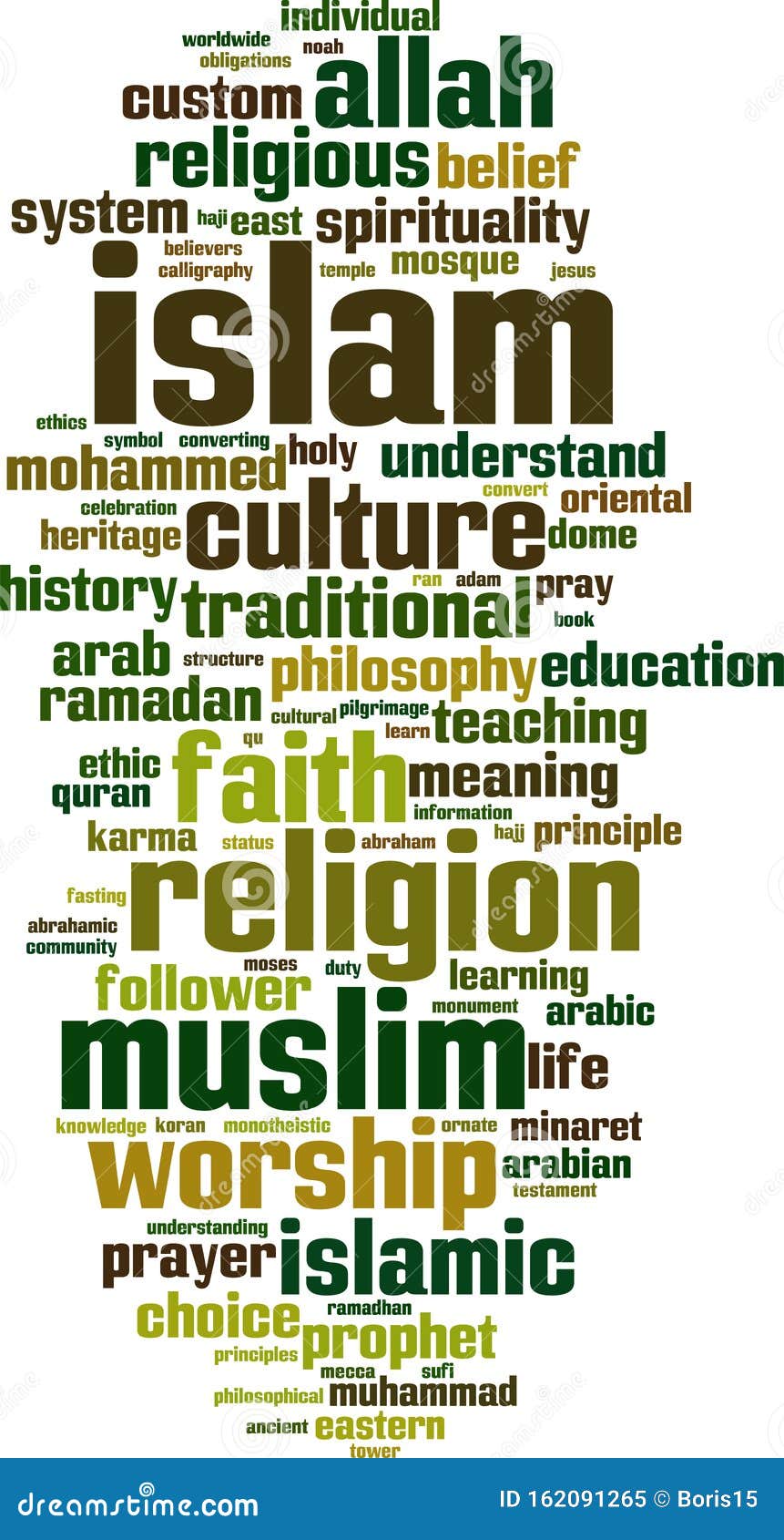Islam word cloud stock vector. Illustration of mosque - 162091265