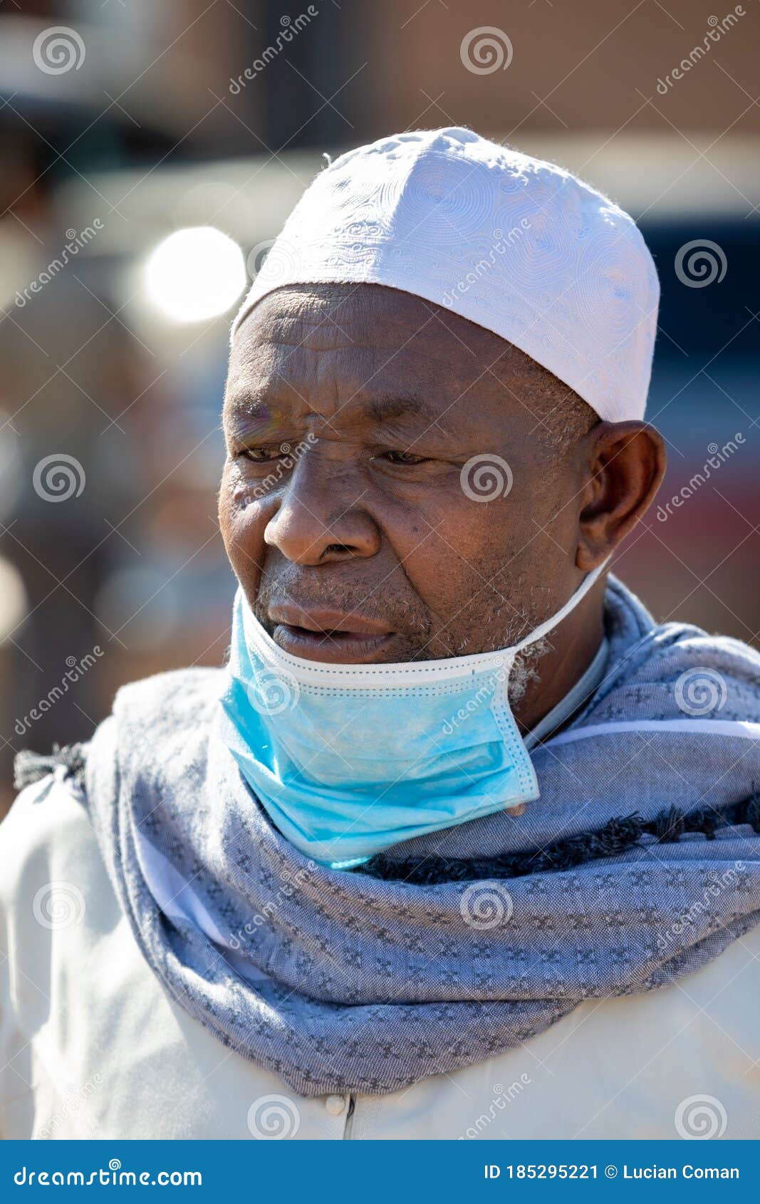 Islamic African man stock image. Image of african, mask - 185295221