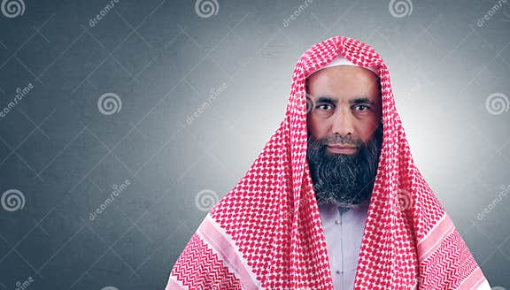 Islamic Arabian Sheikh with Beard Stock Image - Image of head, faith ...