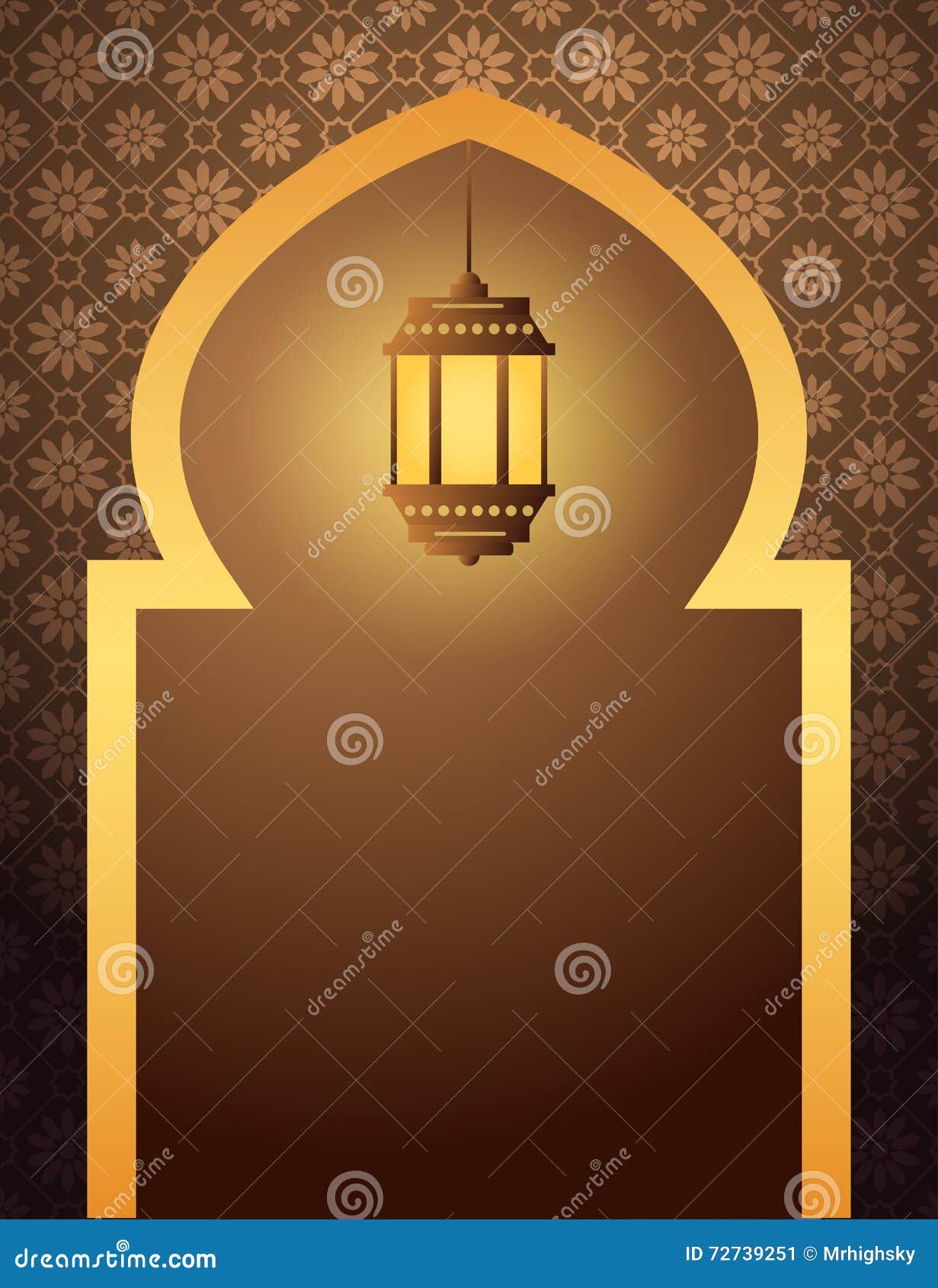 Arabian Style Mosque Islamic Background Cartoon Vector | CartoonDealer ...
