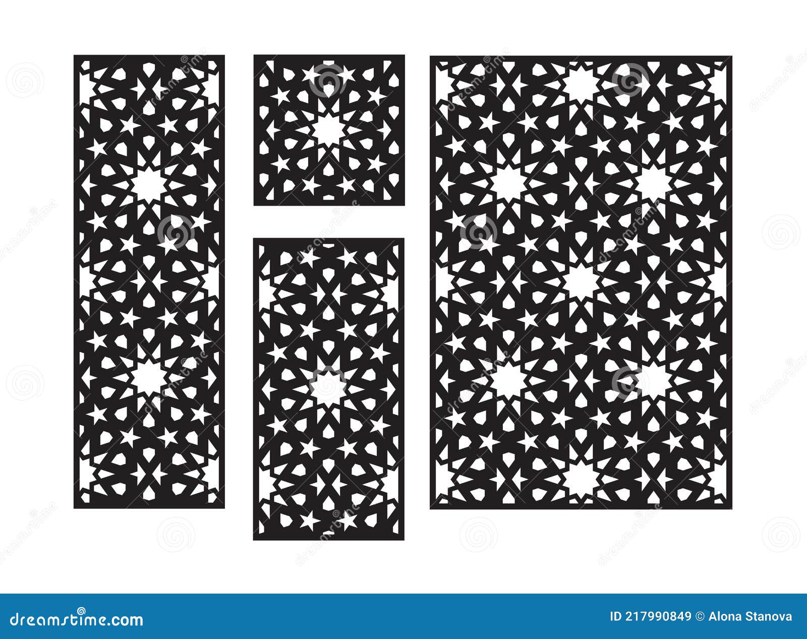 Islamic Arabic Laser Cut Pattern. Decorative Panel, Screen,wall. Vector ...