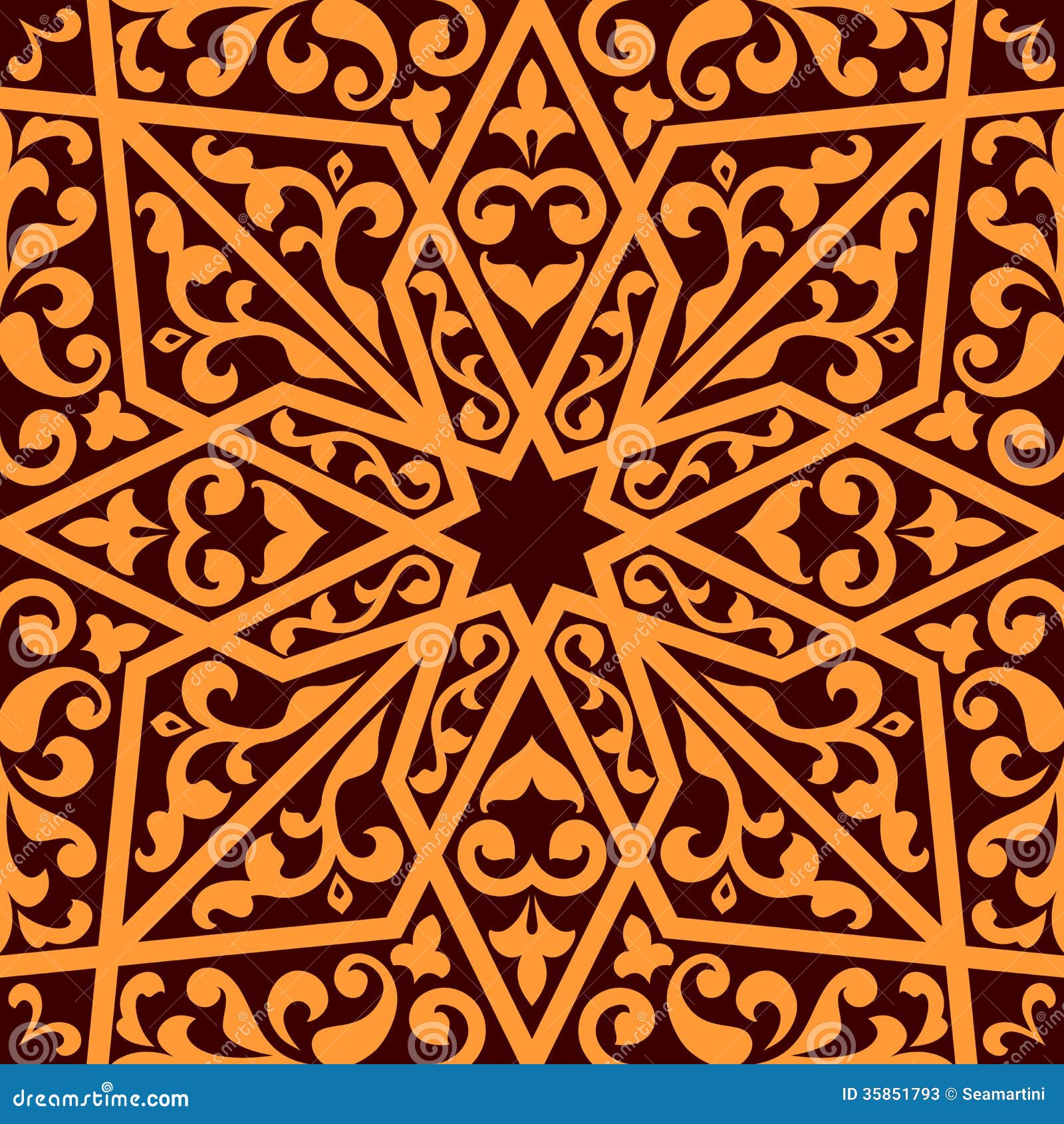 Islamic or Arabic Seamless Pattern Stock Vector - Illustration of ...