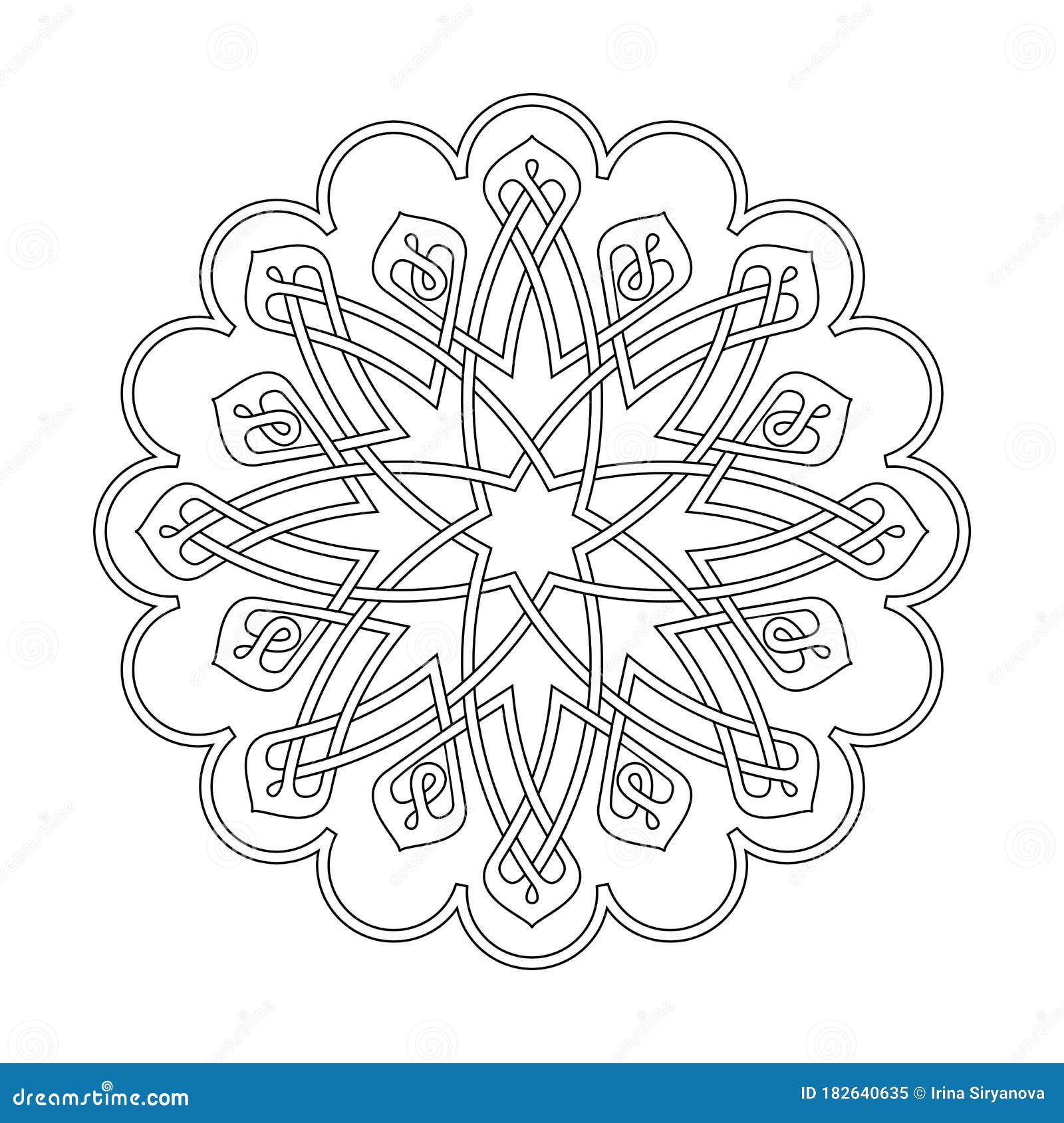 Islamic Arabic Vector Mandala Stock Vector - Illustration of curve ...