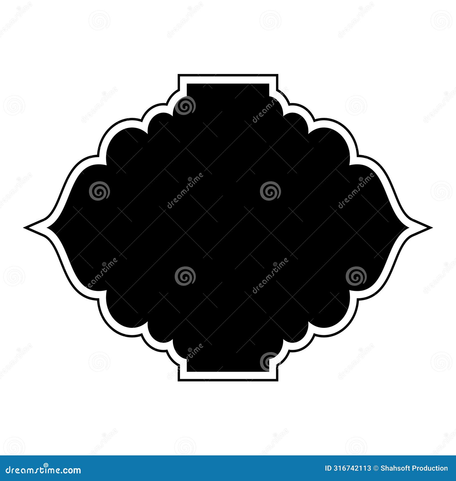 Islamic Arch, Design Elements, Bold Lines, Outline Illustration, Linear ...