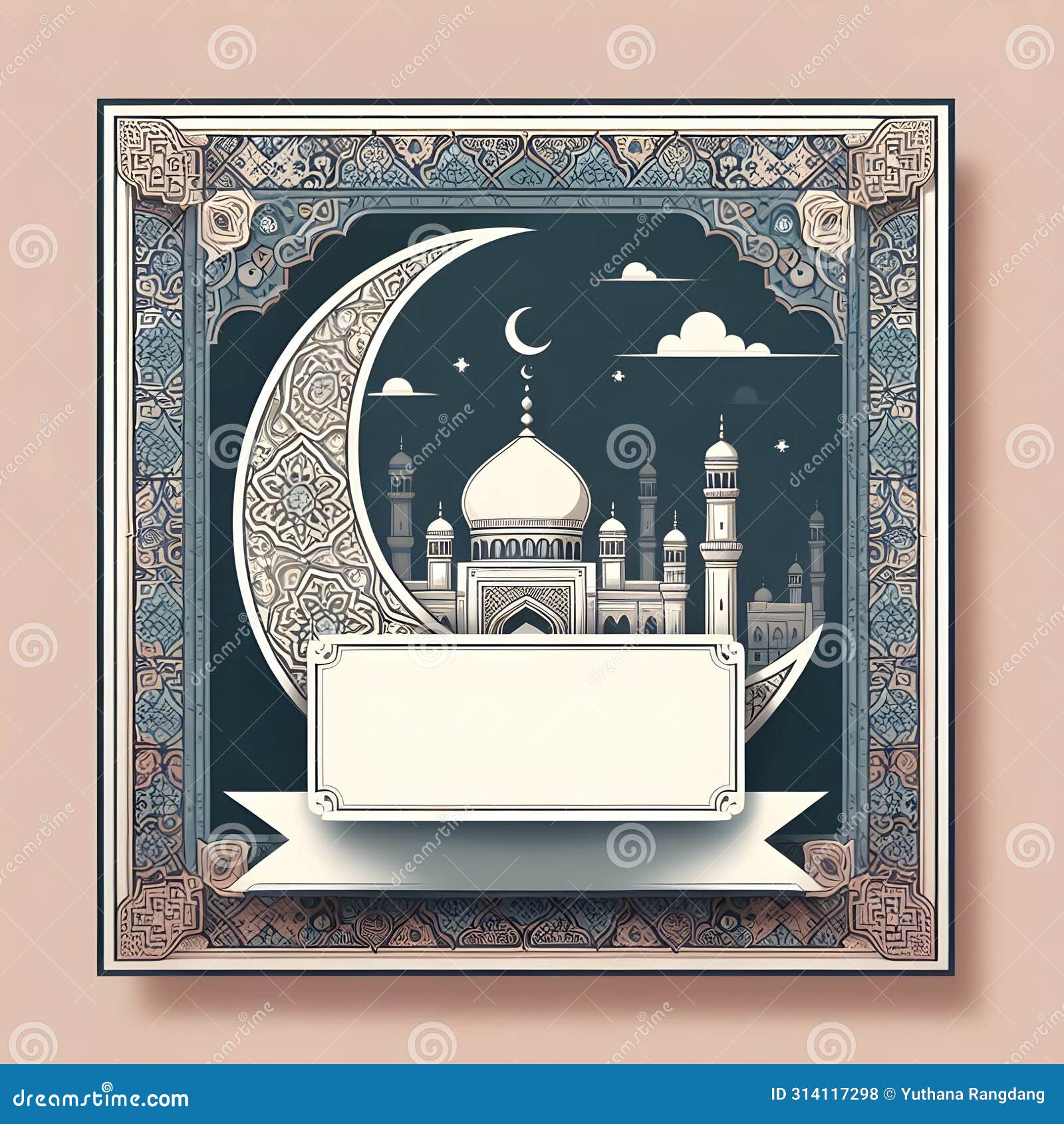 Islamic Architectural and Pattern Overlay Compositions. Stock ...