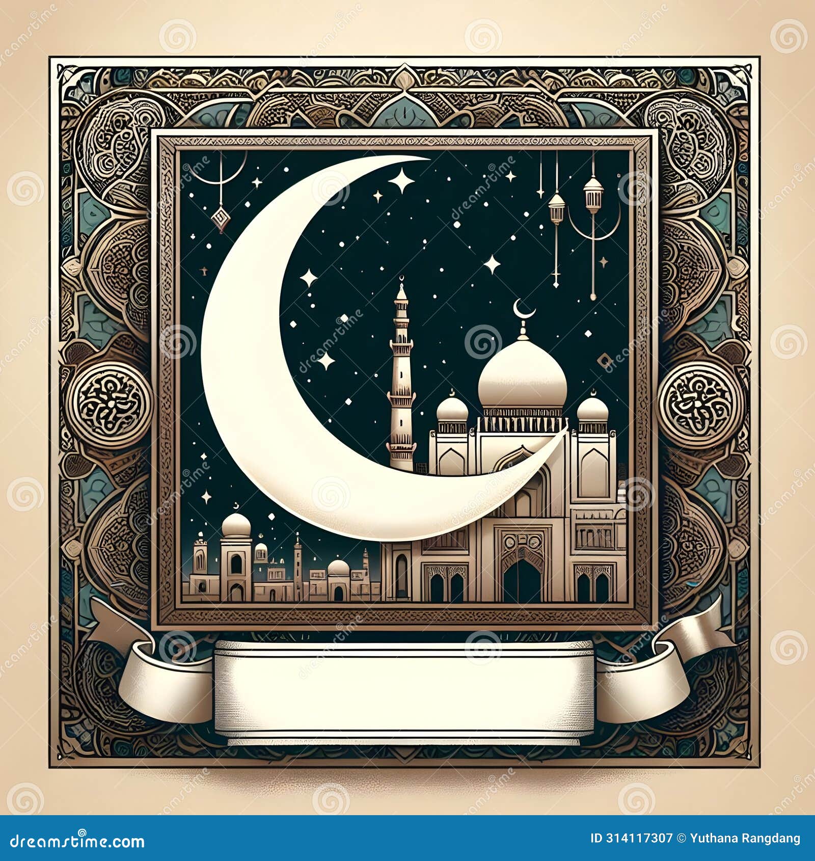 Islamic Architectural and Pattern Overlay Compositions. Stock ...