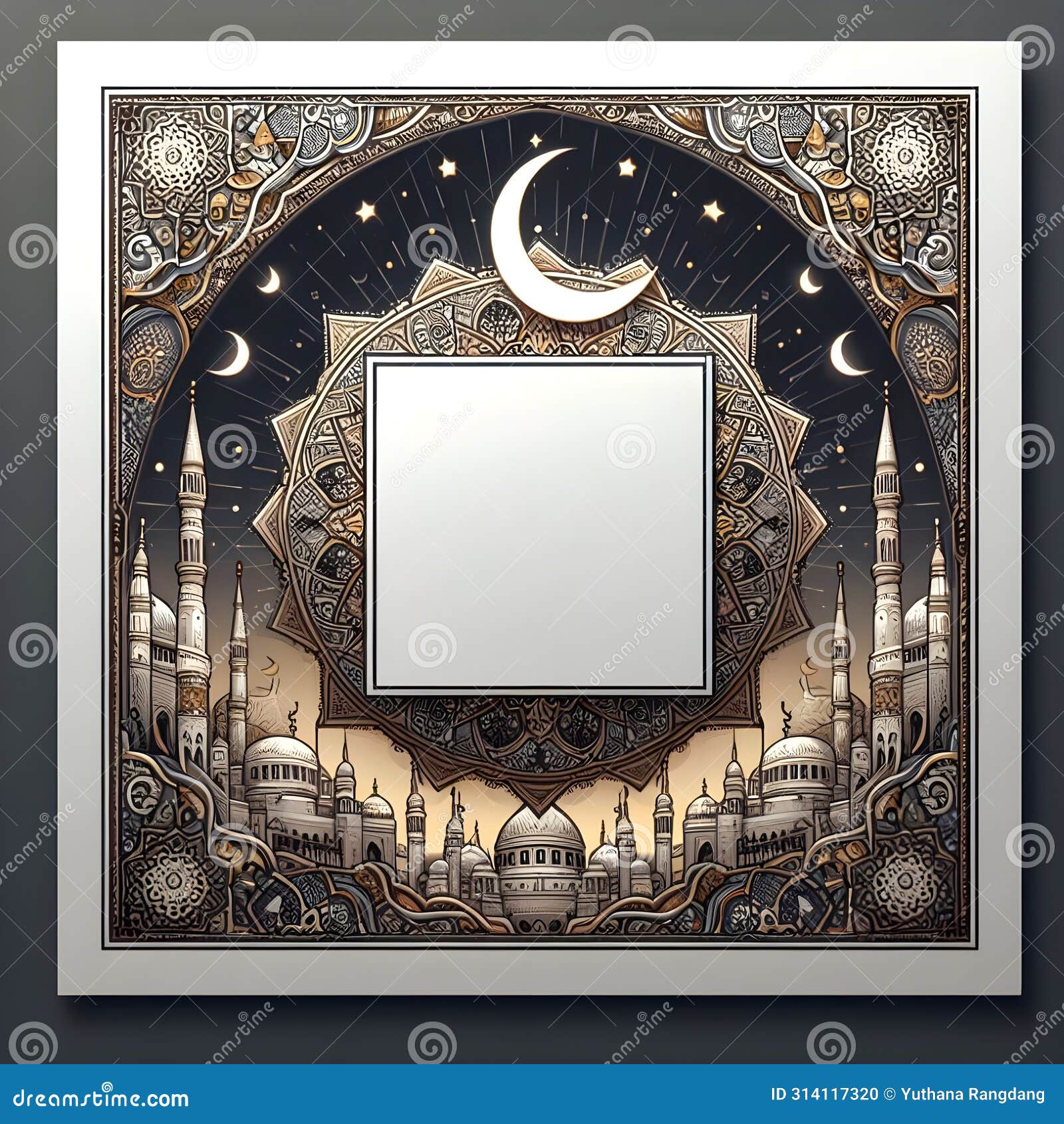 Islamic Architectural and Pattern Overlay Compositions. Stock ...