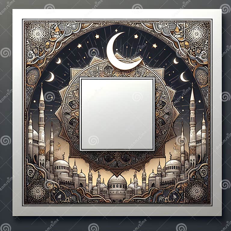 Islamic Architectural and Pattern Overlay Compositions. Stock ...