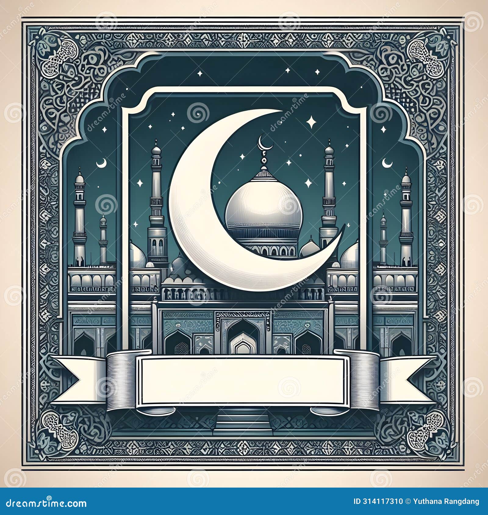 Islamic Architectural and Pattern Overlay Compositions. Stock ...