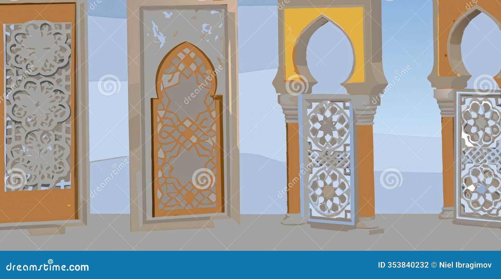 Islamic Architectural Patterns and Intricate Geometric Designs Stock ...