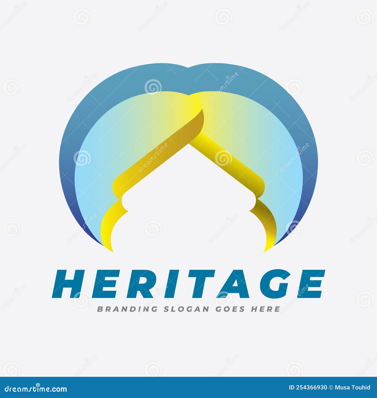 Islamic Architecture and Castle Model Logo Design Stock Vector ...