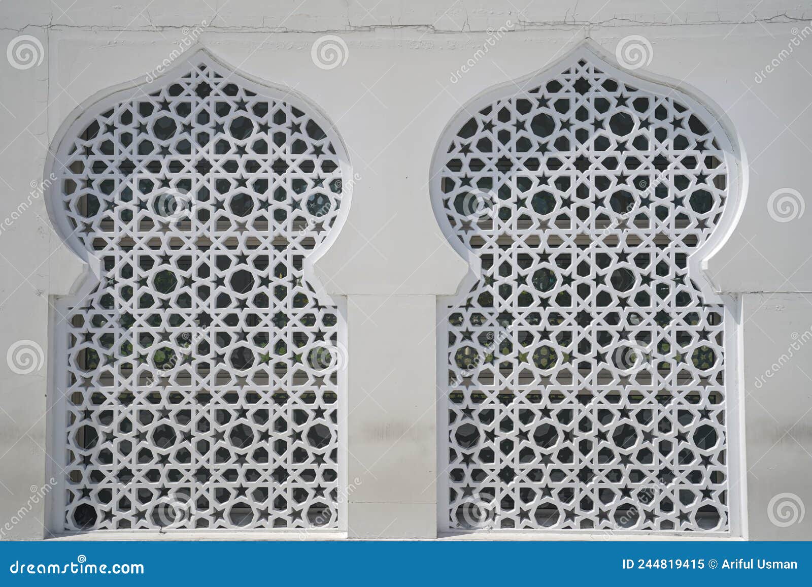 Islamic Architecture on a Wall Stock Image - Image of mosque, indonesia ...