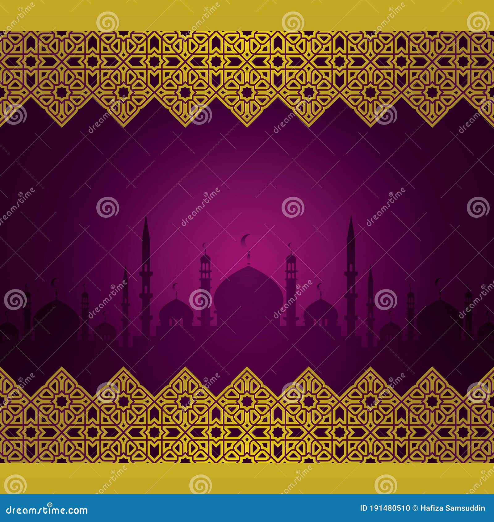 Islamic Art Design. Vector Illustration Decorative Design Stock Vector ...