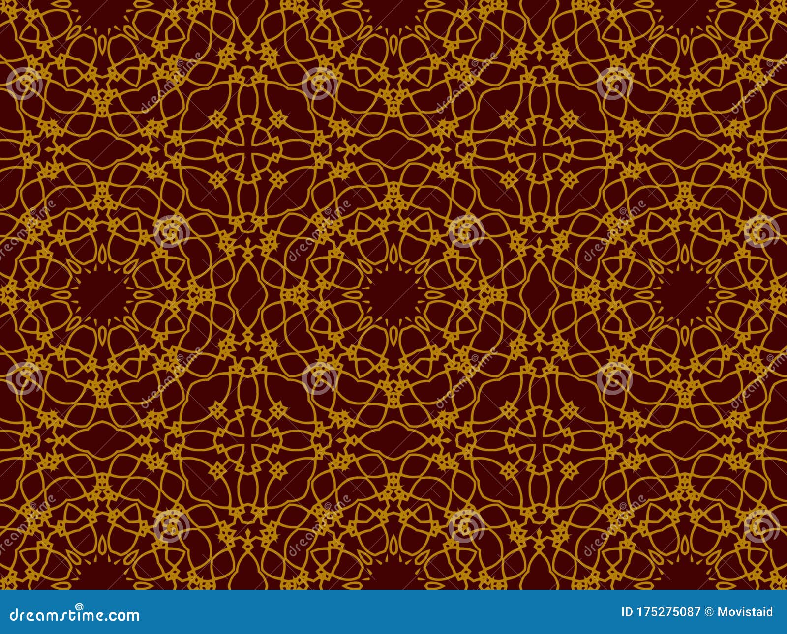 Islamic Art Pattern and Geometric Background Stock Illustration ...