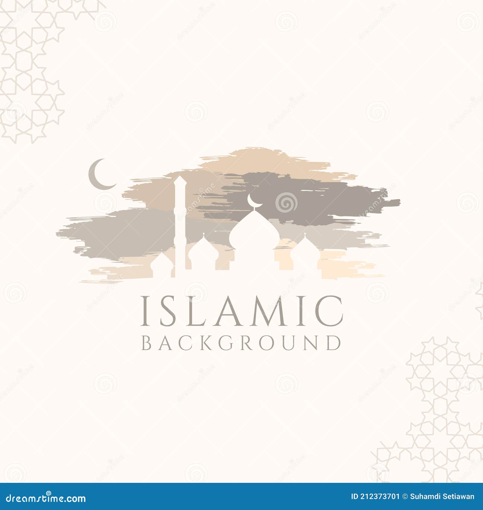 Islamic Background Design Vector Mosque Brush Editorial Photo ...