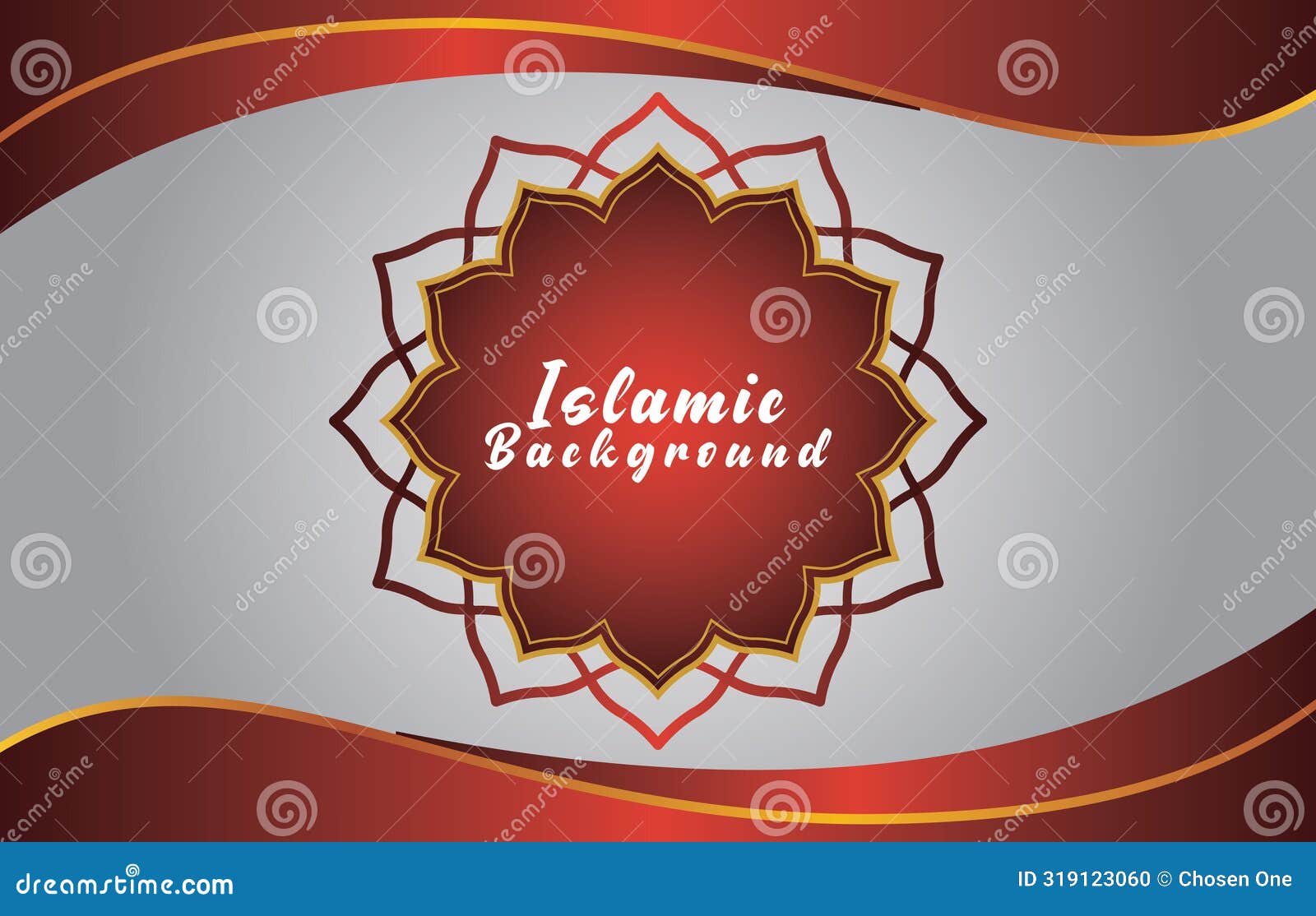 Islamic Background with Red and White Colour Design Stock Vector ...